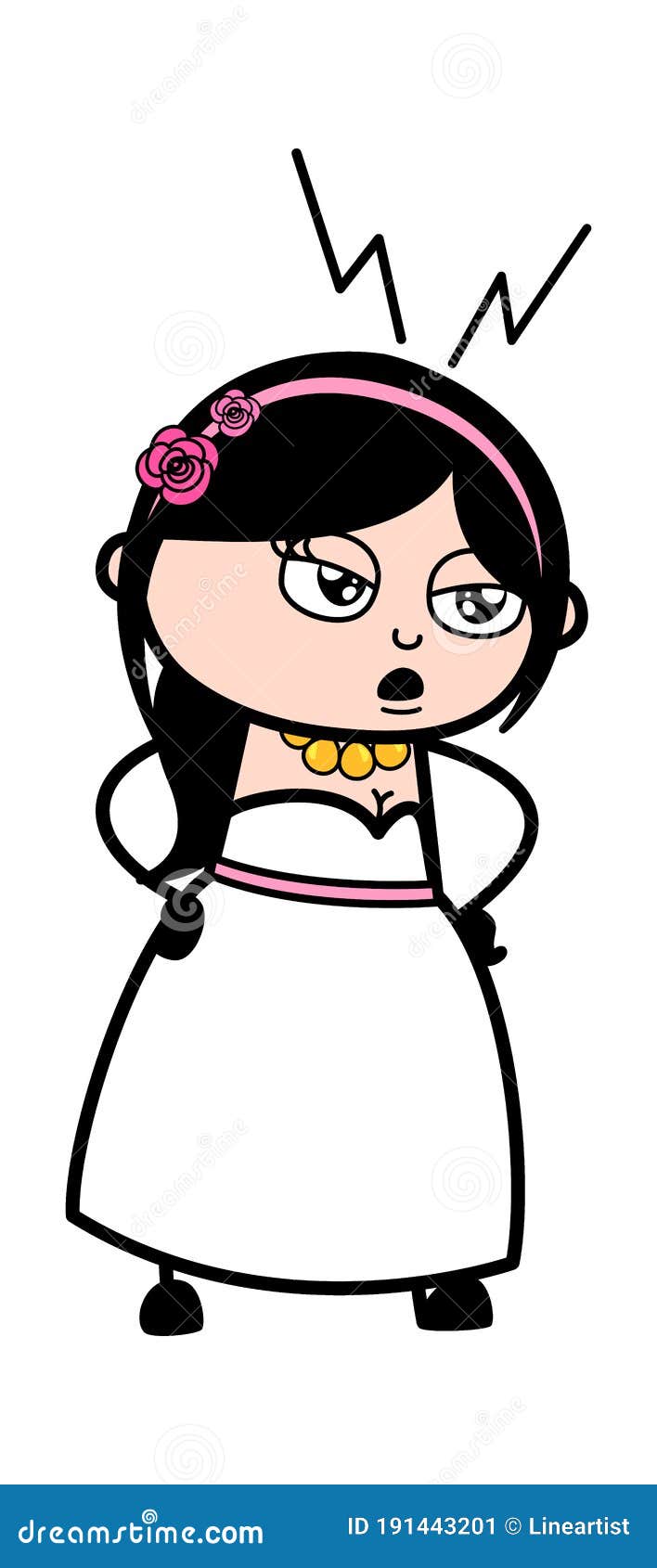 Irritated Bride Cartoon Illustration | CartoonDealer.com #191443187