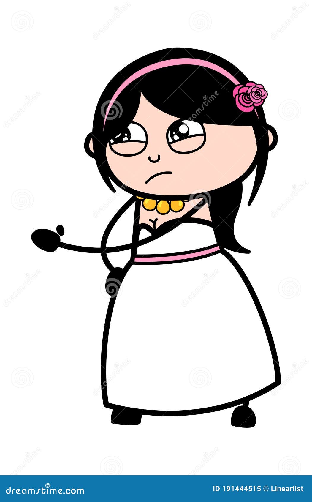 Cartoon Bride Threatening stock illustration. Illustration of doodle ...
