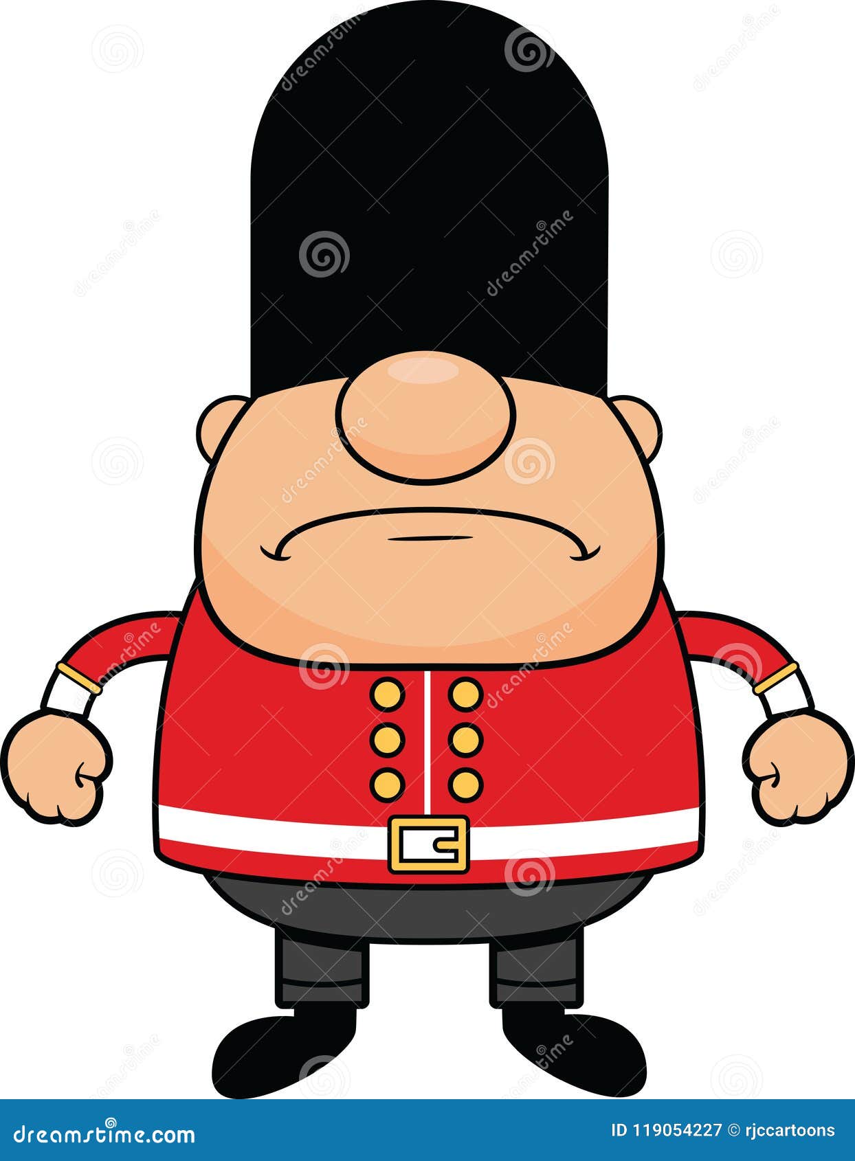 Cartoon British Guard Grumpy Stock Vector - Illustration of guard ...