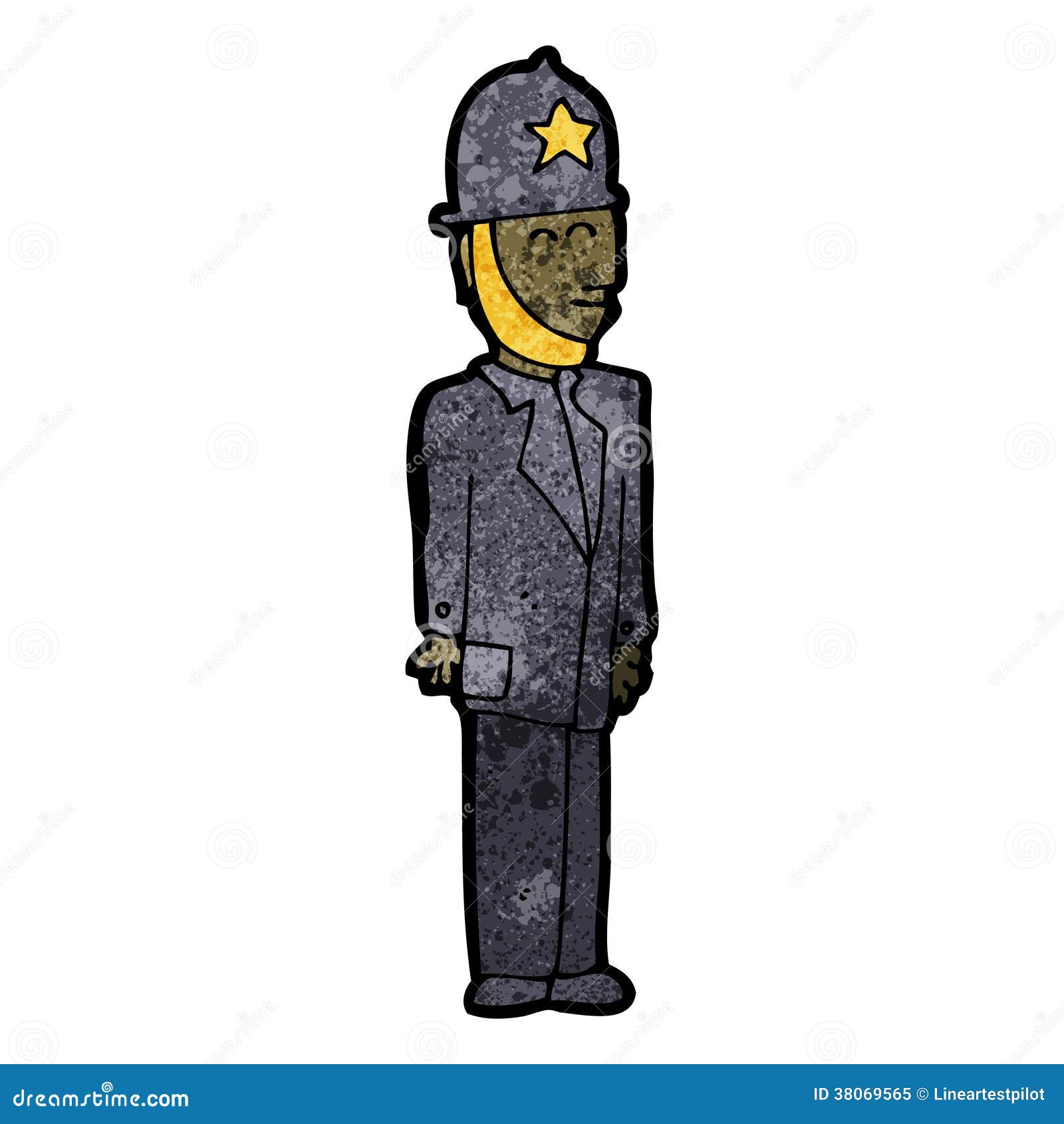 Cartoon british policeman stock vector. Illustration of drawn - 38069565