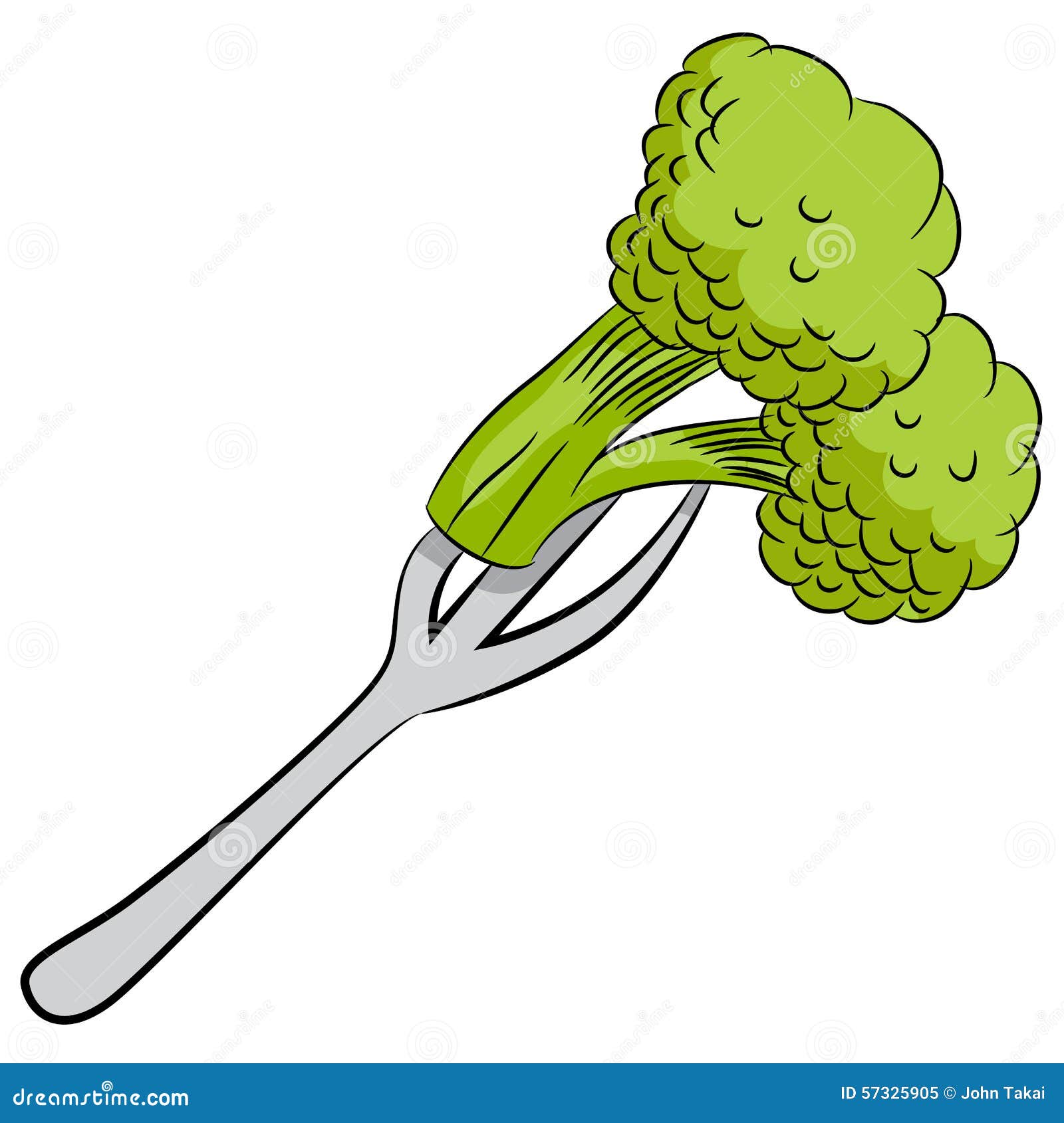 Cartoon Broccoli Character Vector Illustration | CartoonDealer.com ...