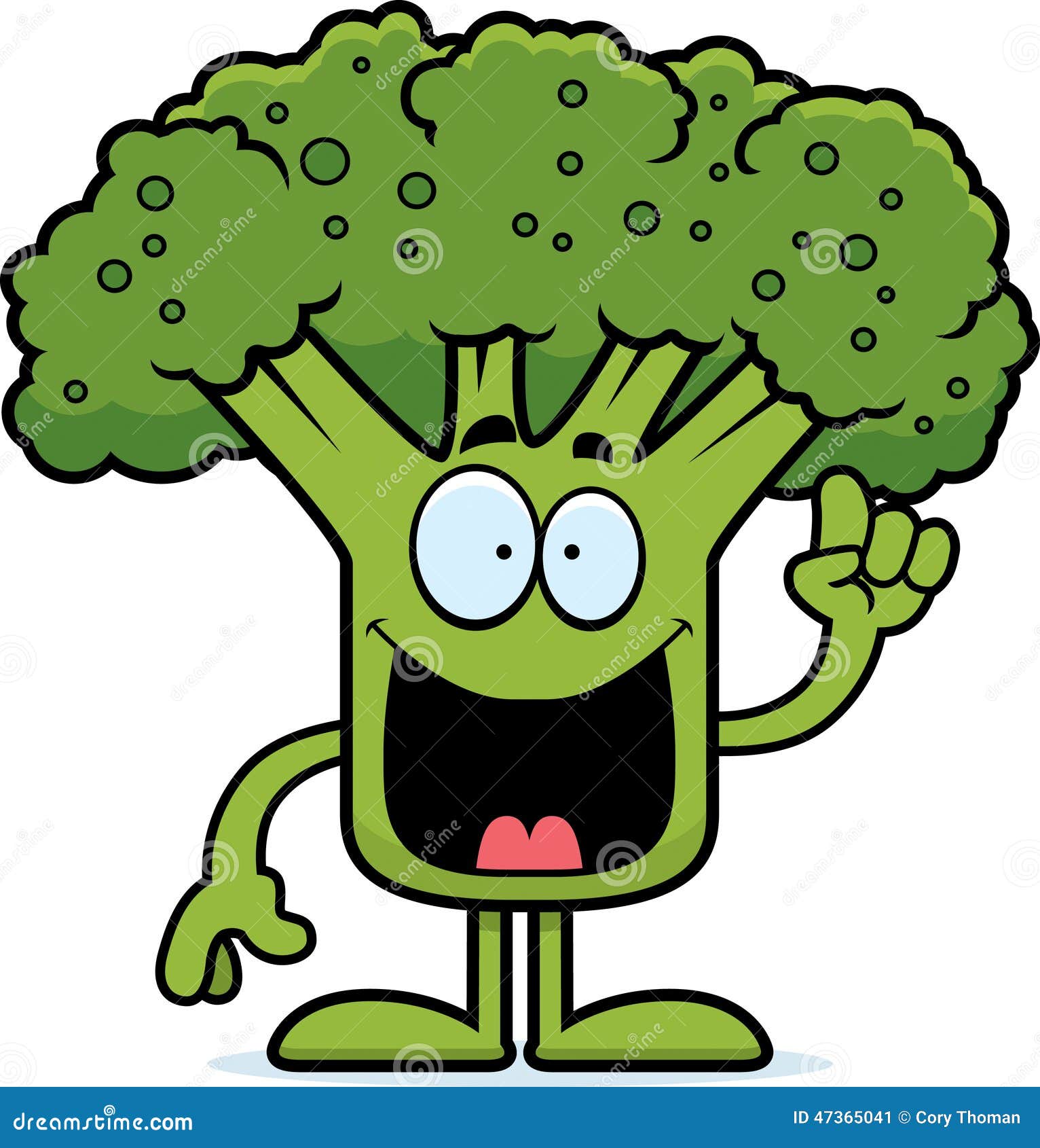 Cartoon Broccoli Idea stock vector. Illustration of idea - 47365041