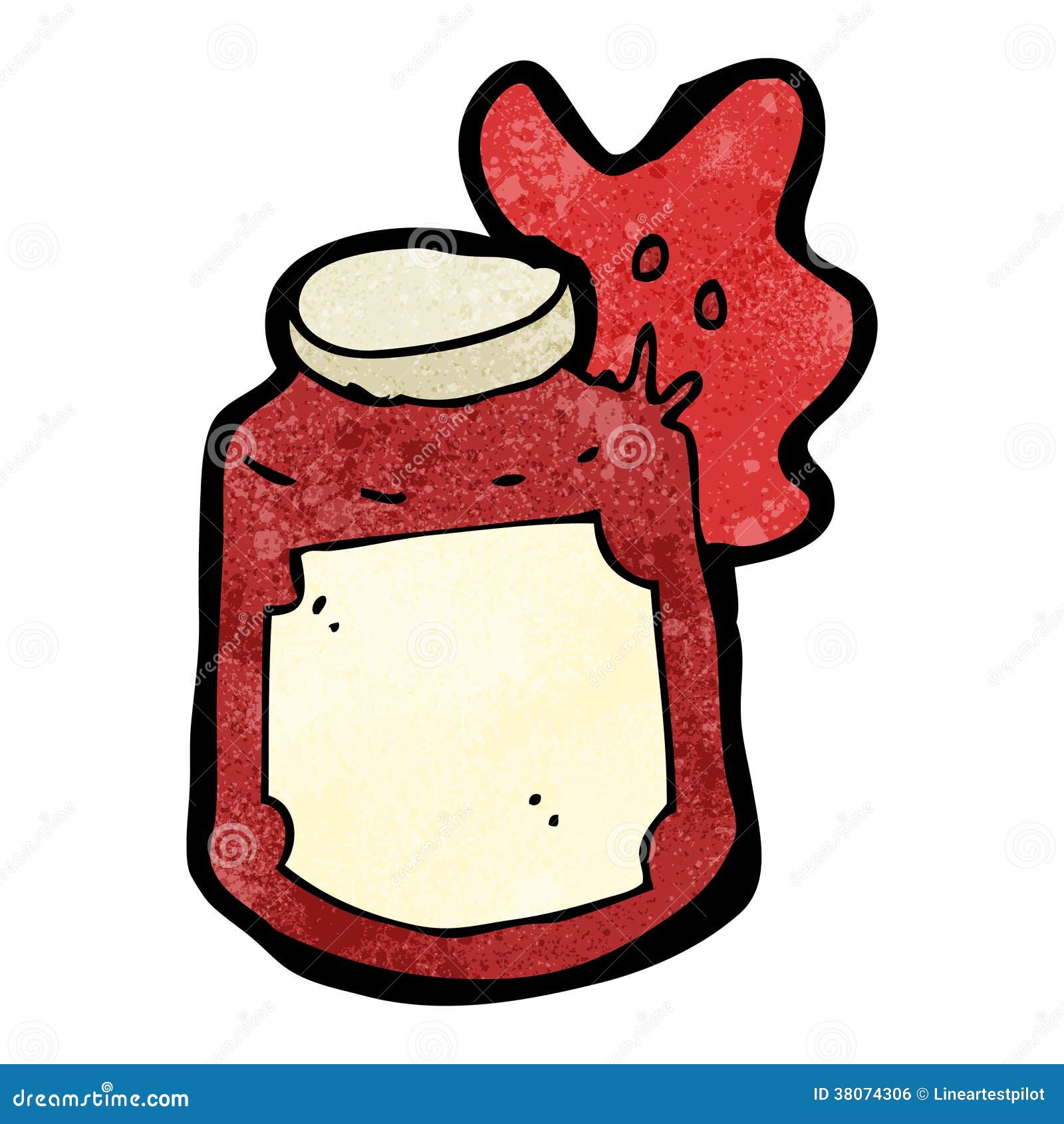 Cartoon broken jam jar stock illustration. Illustration of texture ...