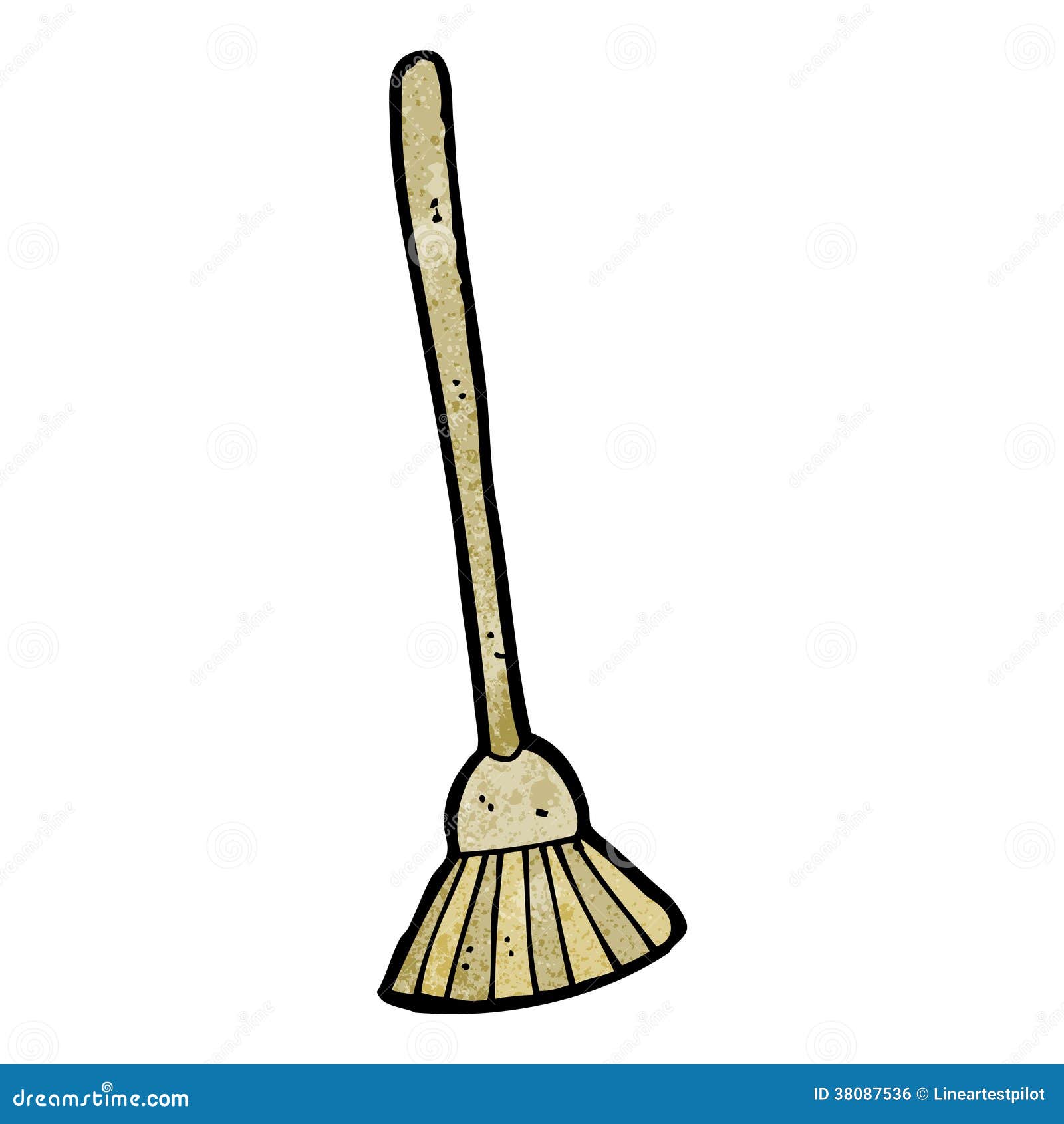 Cartoon broom stock vector. Illustration of grunge, traditional - 38087536