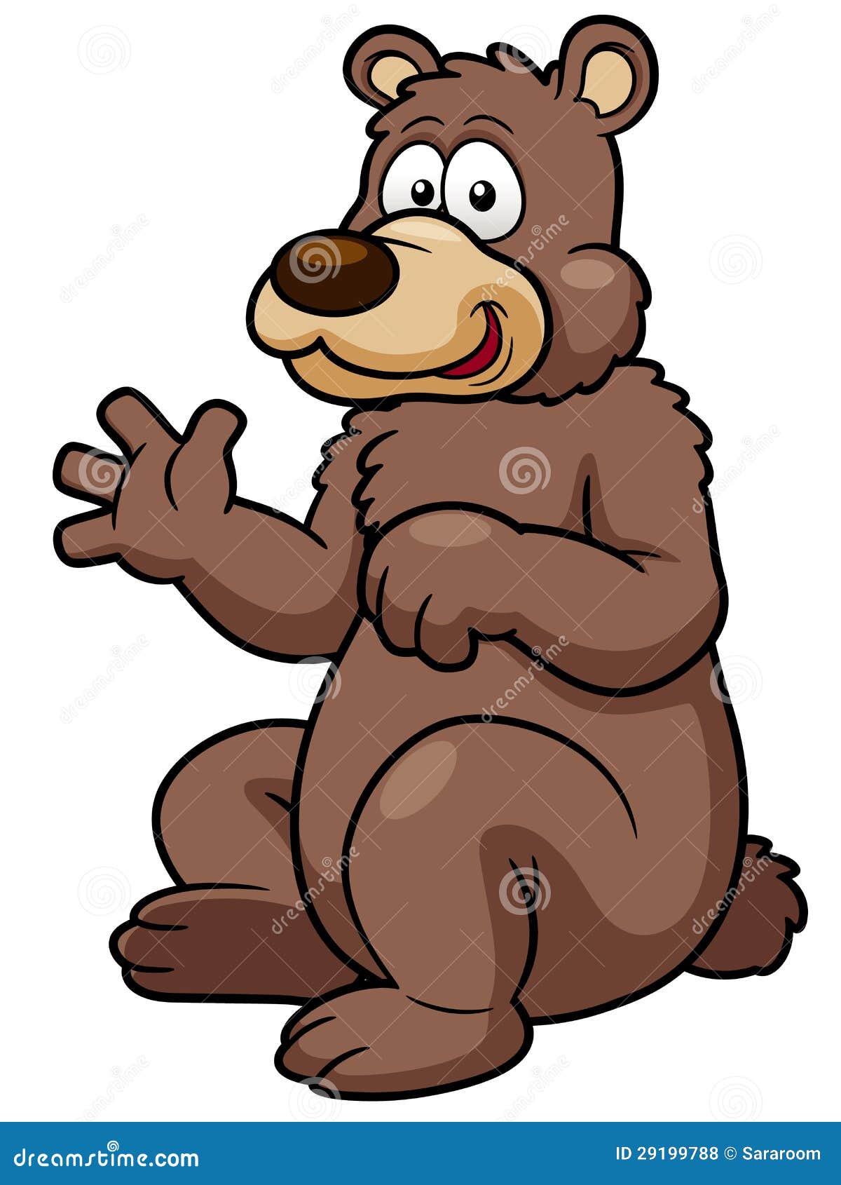 Cartoon brown bear stock vector. Illustration of bear - 29199788
