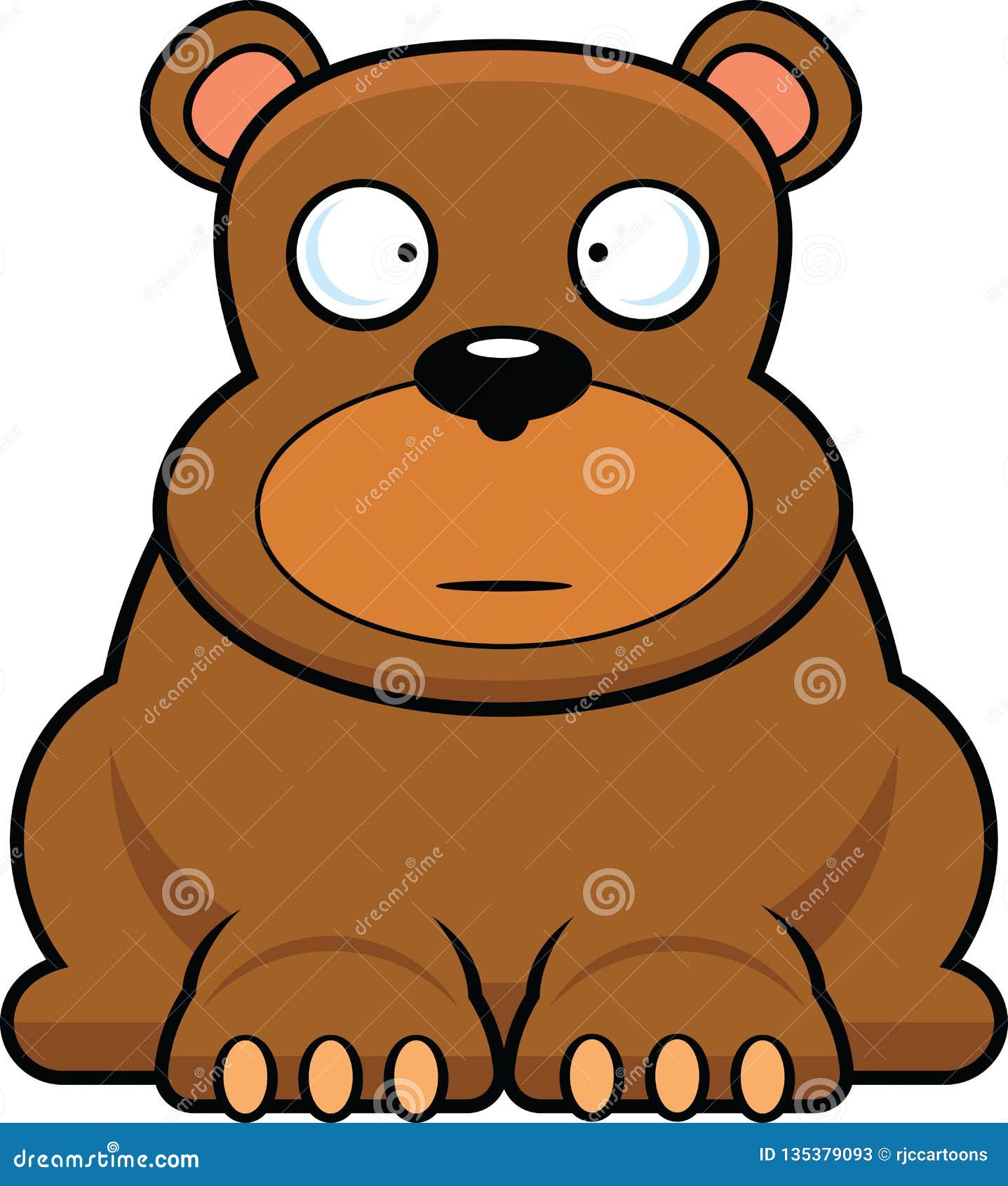 Cartoon Brown Bear stock vector. Illustration of comic - 135379093
