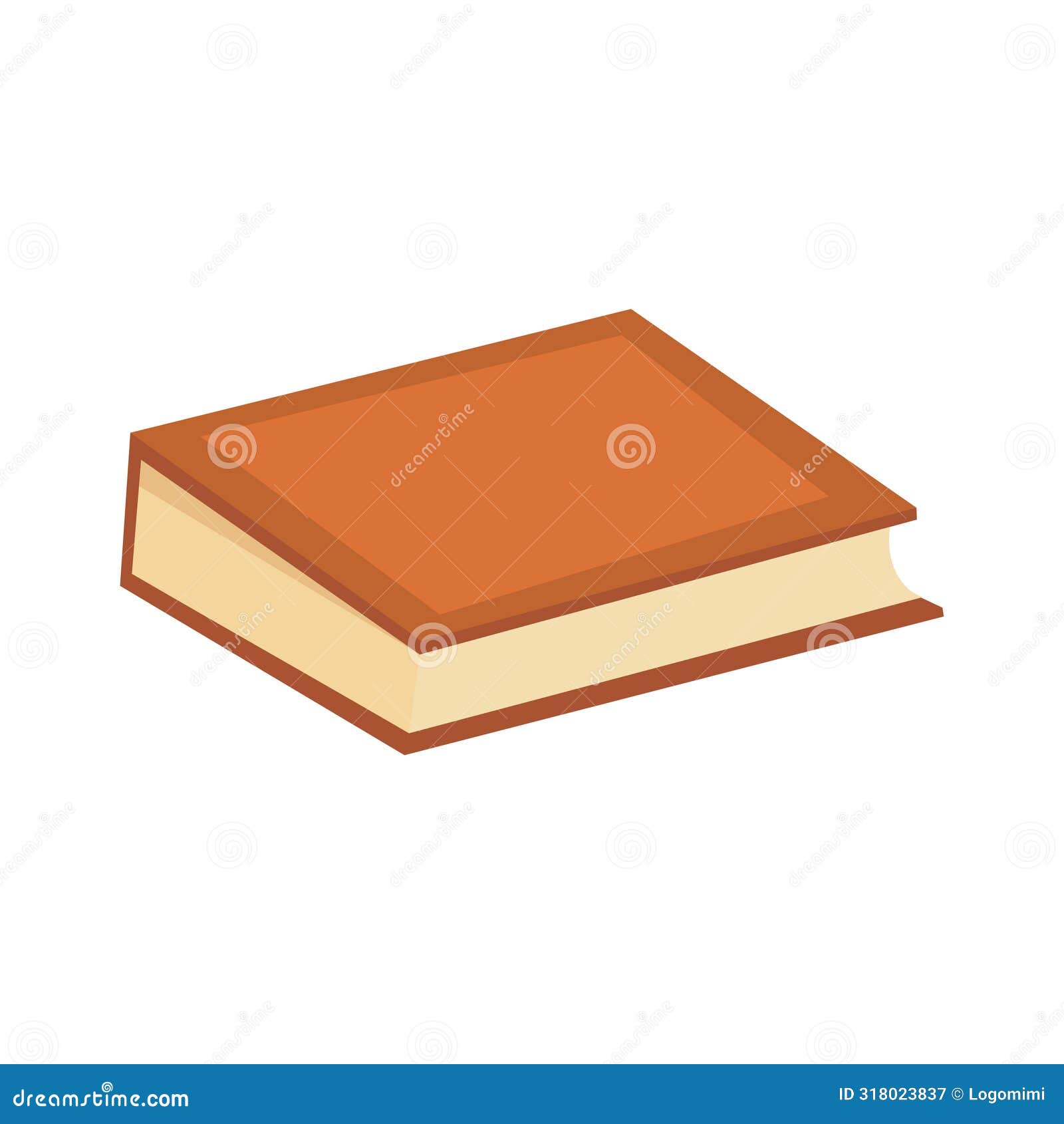 Cartoon Brown Book Vector Image, Textbook Flat Illustration Design ...