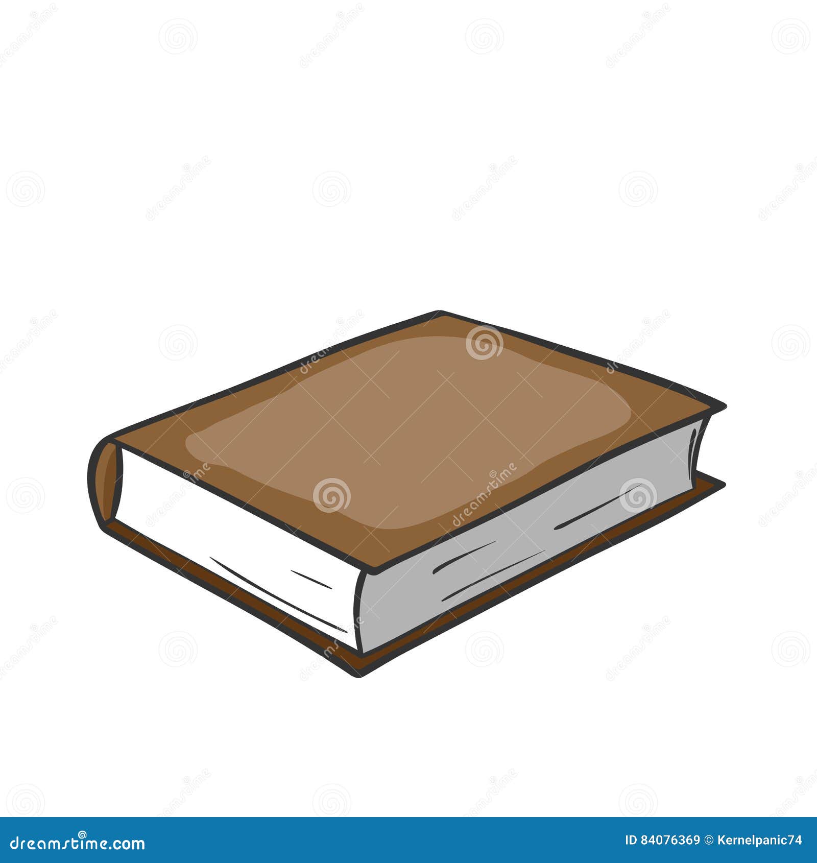 Brown Book Isolated On White/ Illustration Of A Cartoon Blank Brown ...