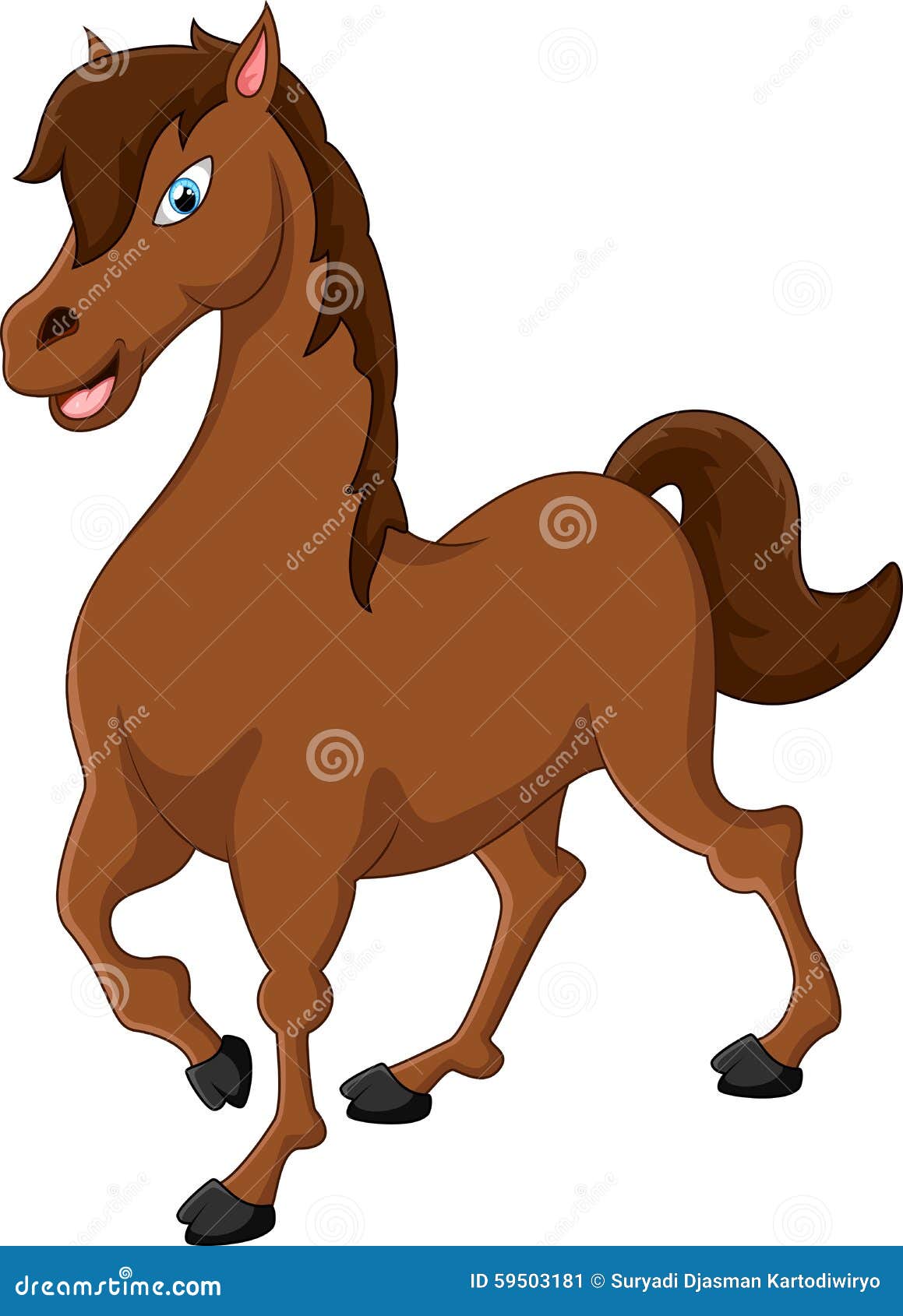 Cartoon brown house posing stock vector. Illustration of expression ...