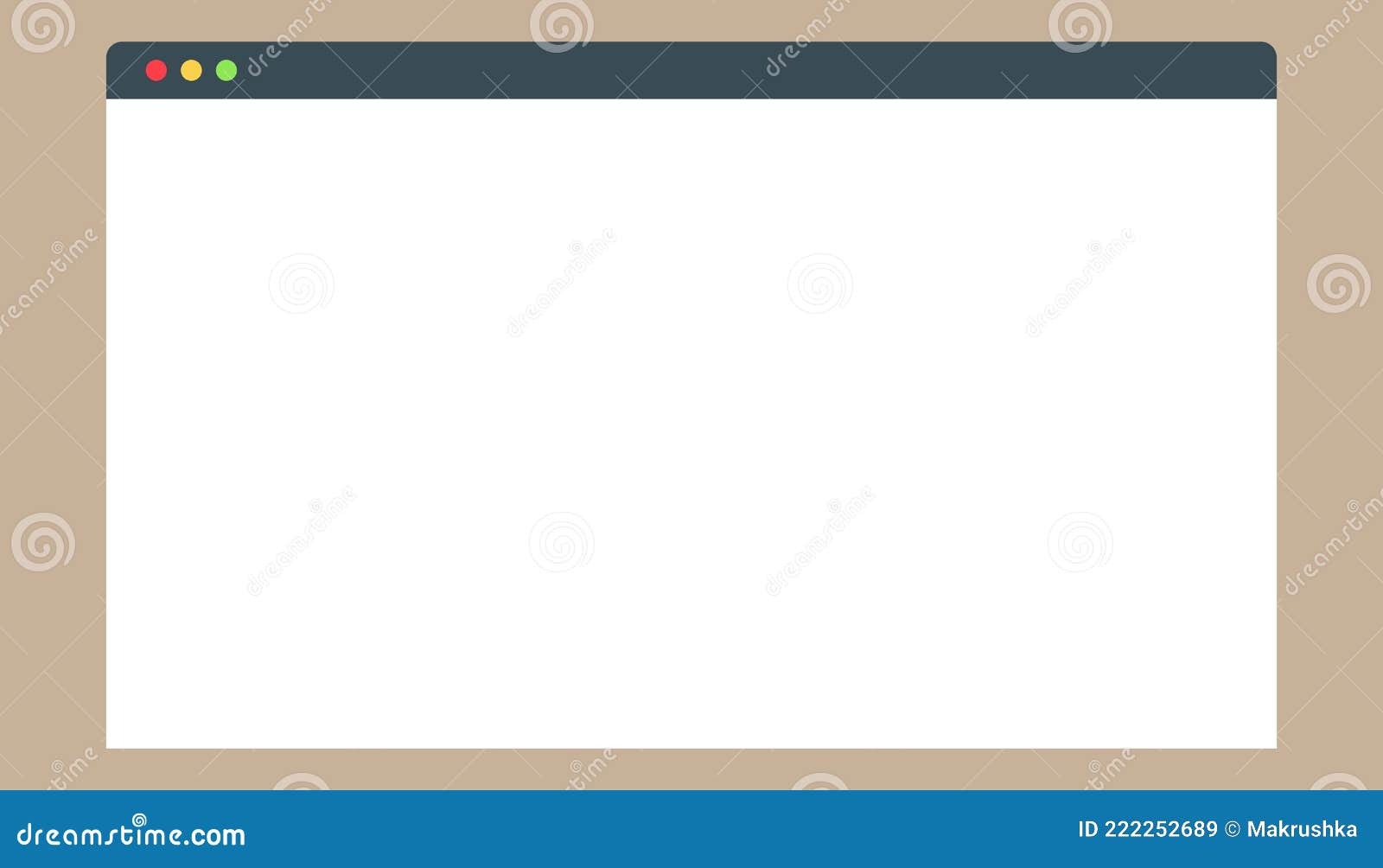 Cartoon Browser Window. Isolated Website Template. Web Page Mockup in ...