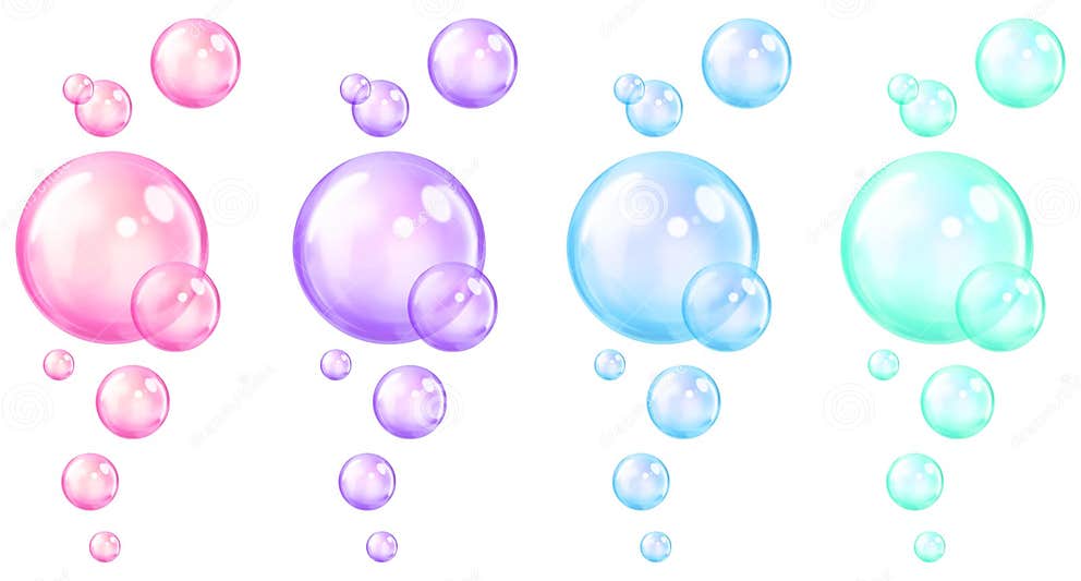 Cartoon Bubbles stock illustration. Illustration of purple - 21804282
