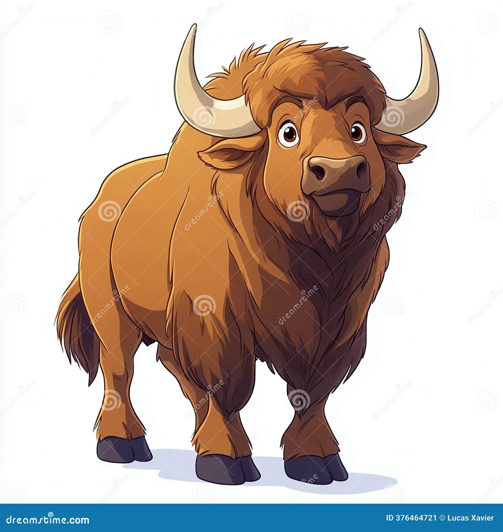 Cartoon Buffalo Isolated On Line Art | CartoonDealer.com #274882747