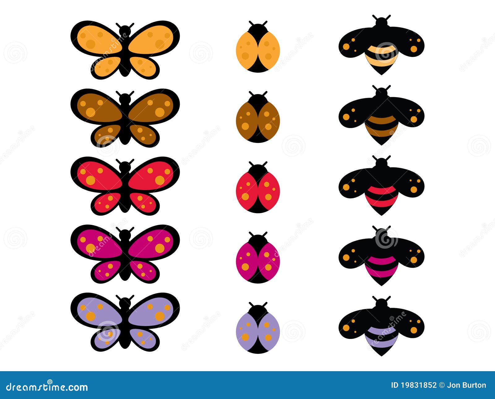 Cartoon Bug Collection stock illustration. Illustration of draw - 19831852