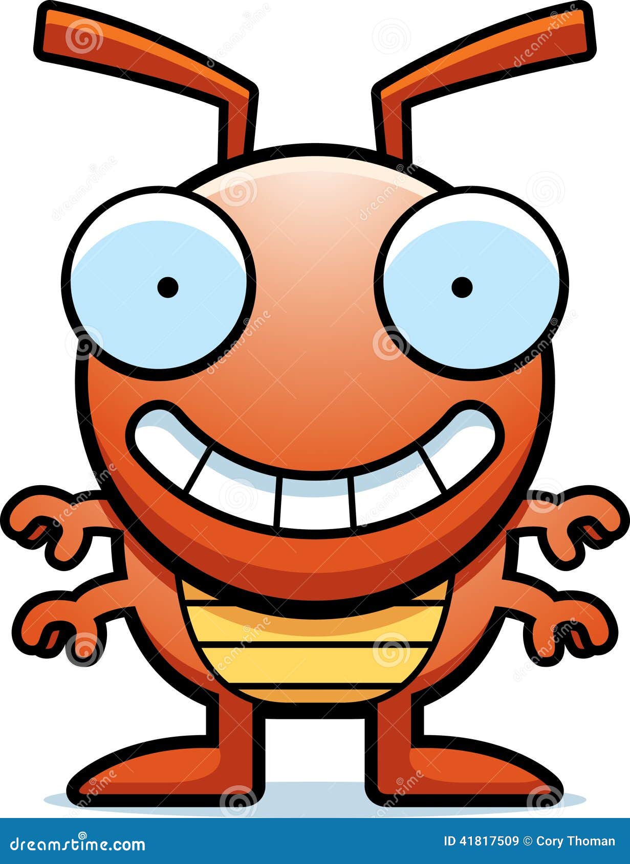 Cartoon Bug stock vector. Illustration of insect, happy - 41817509