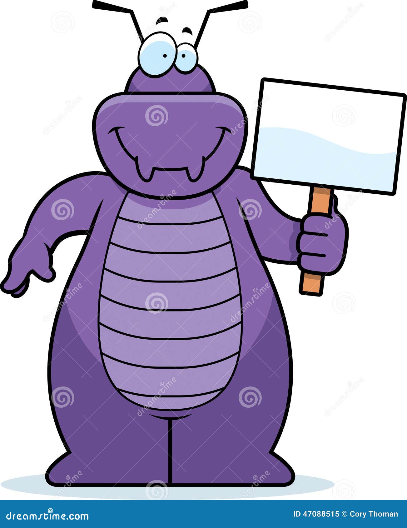 Cartoon Bug Sign stock vector. Illustration of animal - 47088515