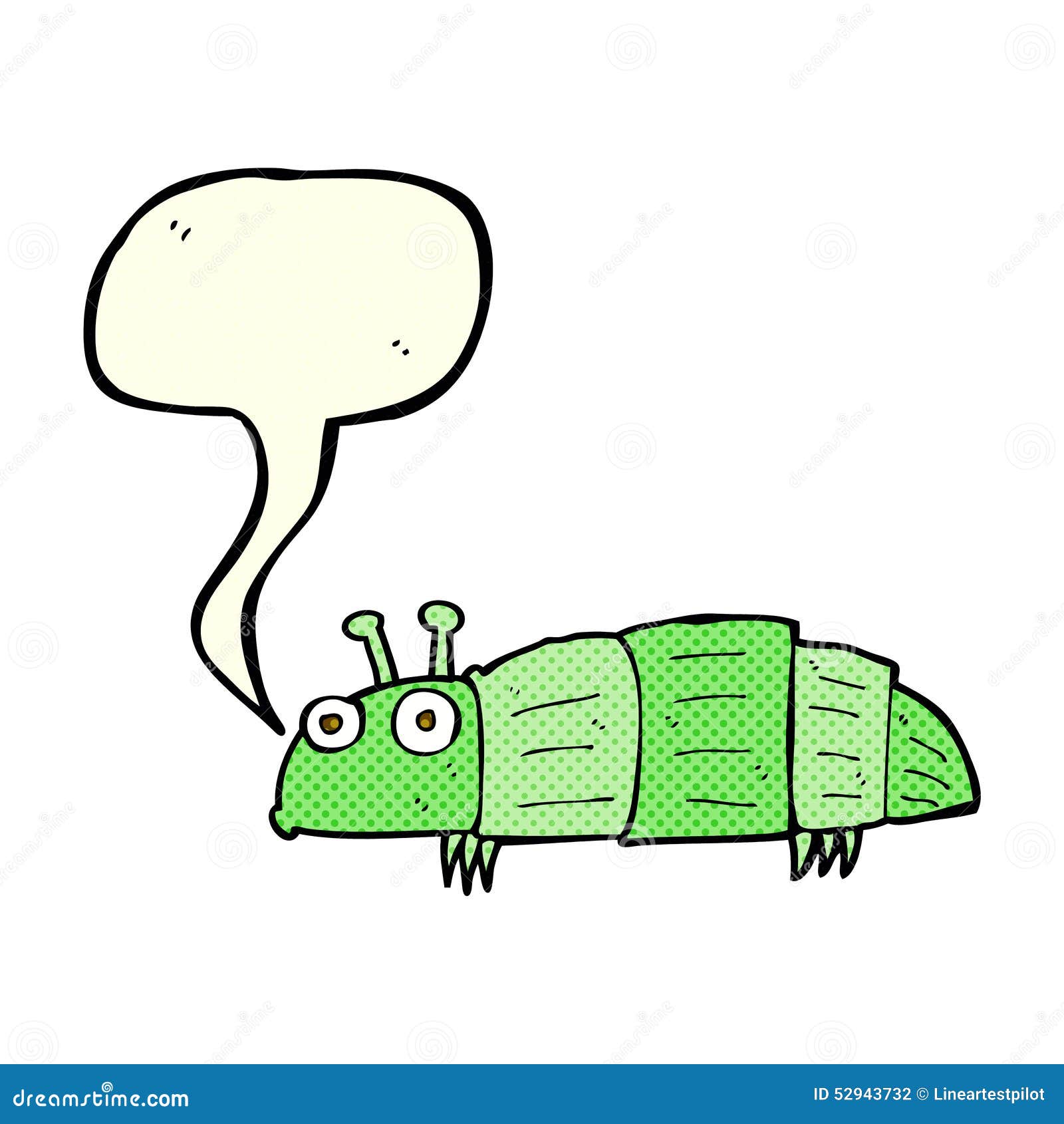 Cartoon Bug with Speech Bubble Stock Illustration - Illustration of ...