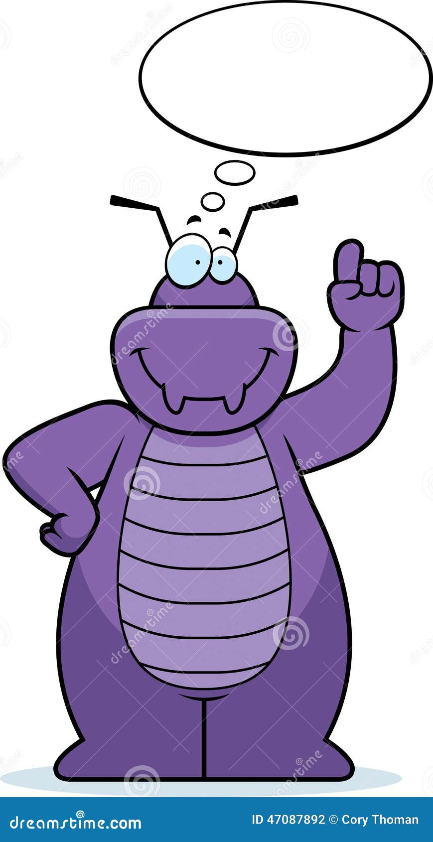 Cartoon Bug Thinking stock vector. Illustration of thought - 47087892