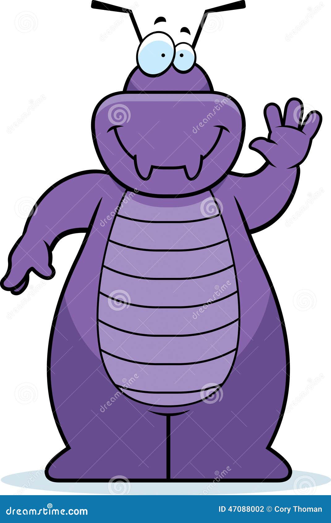 Cartoon Bug Waving stock vector. Illustration of animal - 47088002
