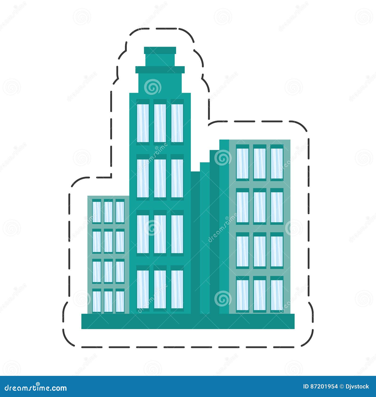 Cartoon Building Architecture Modern Stock Illustration - Illustration ...