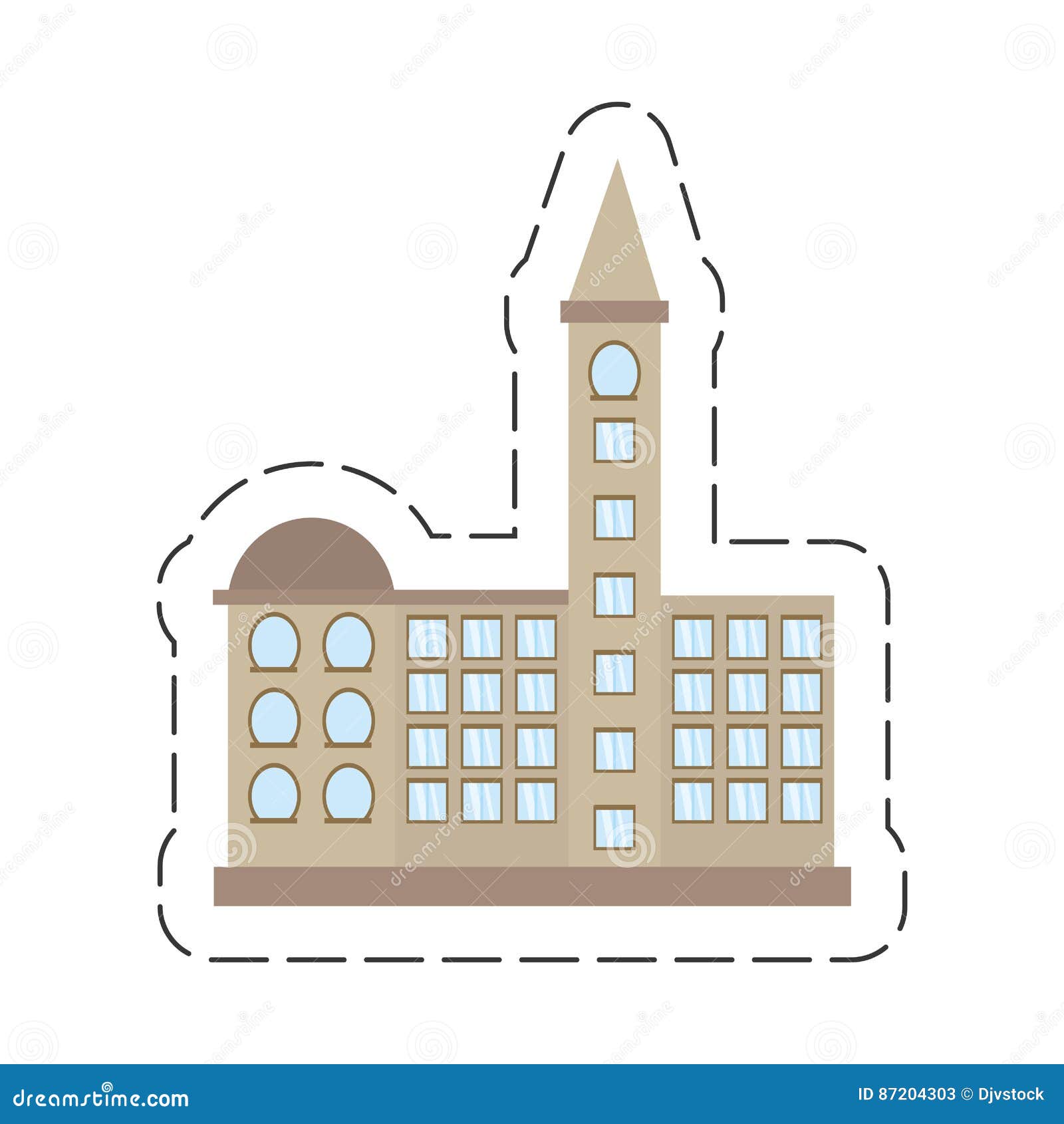 Cartoon Building Government Office Stock Illustration - Illustration of ...