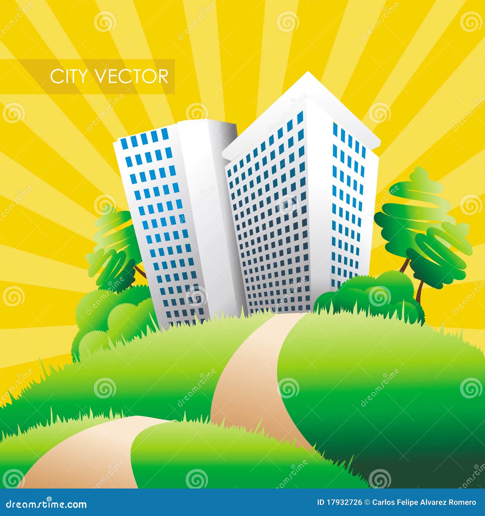 Cartoon Building Illustration Stock Vector - Illustration of ...