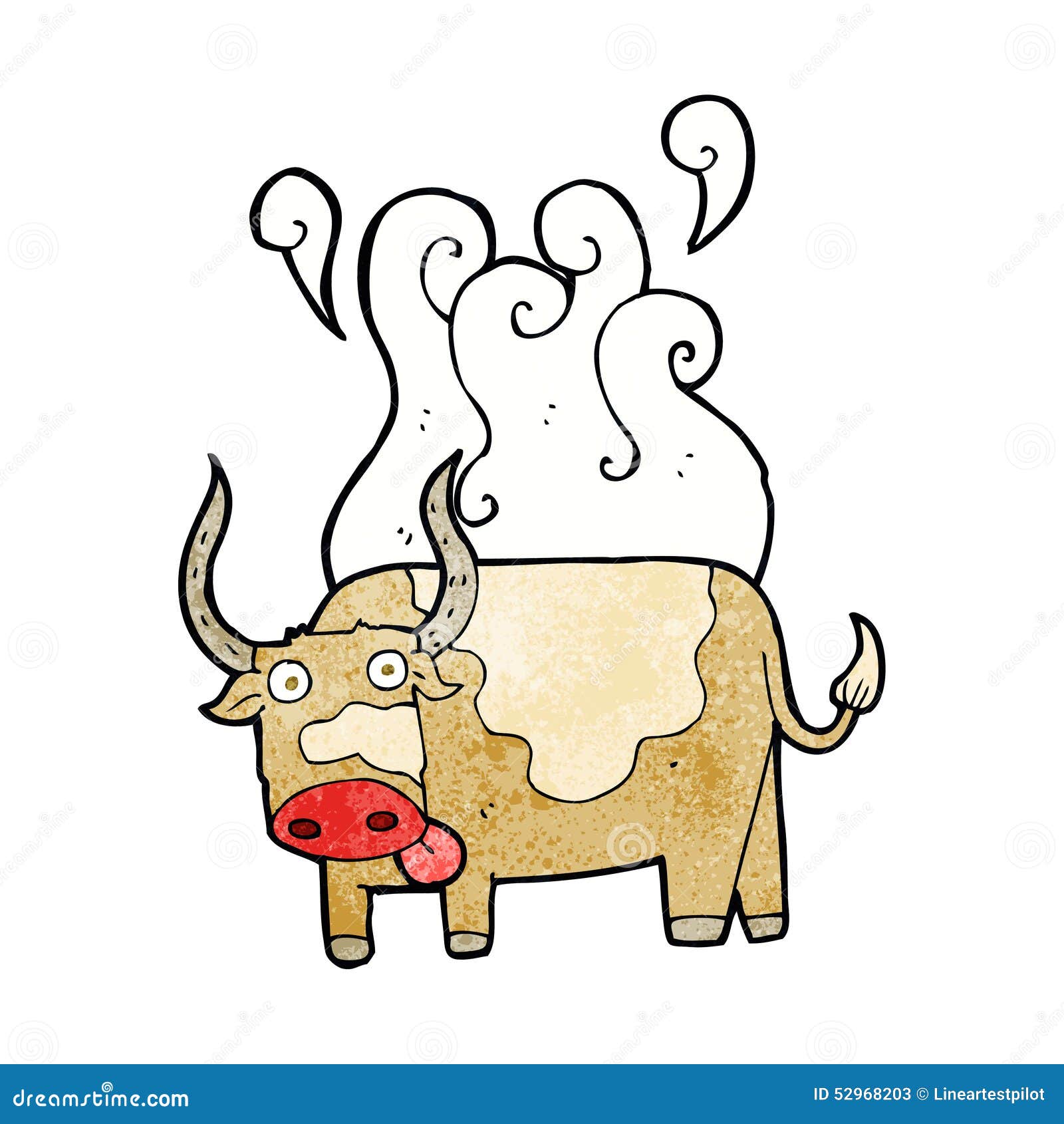 Cartoon bull stock illustration. Illustration of steaming - 52968203