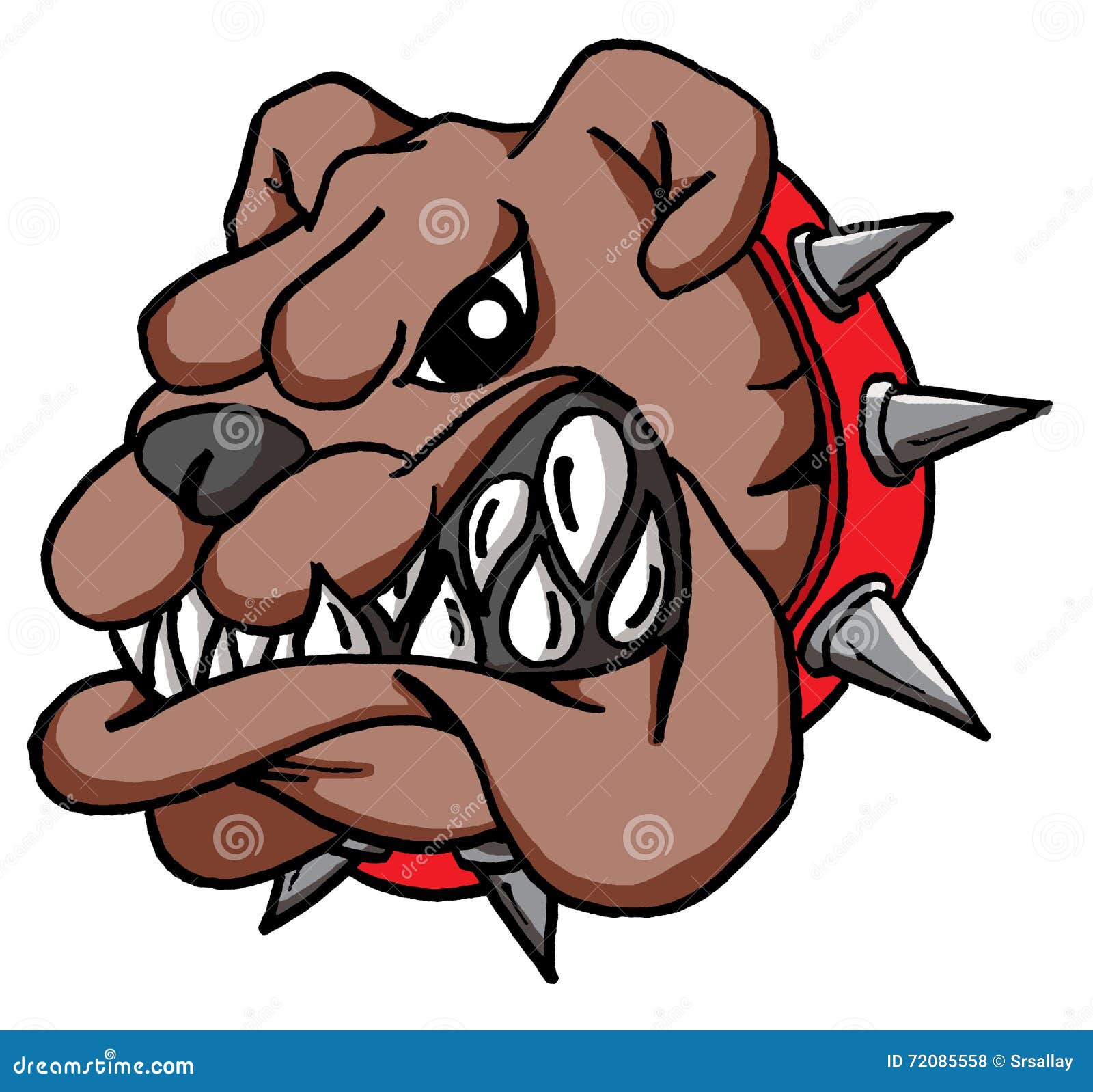 Bulldog Face Logo Of Animal Head Silhouette Vector Illustration ...