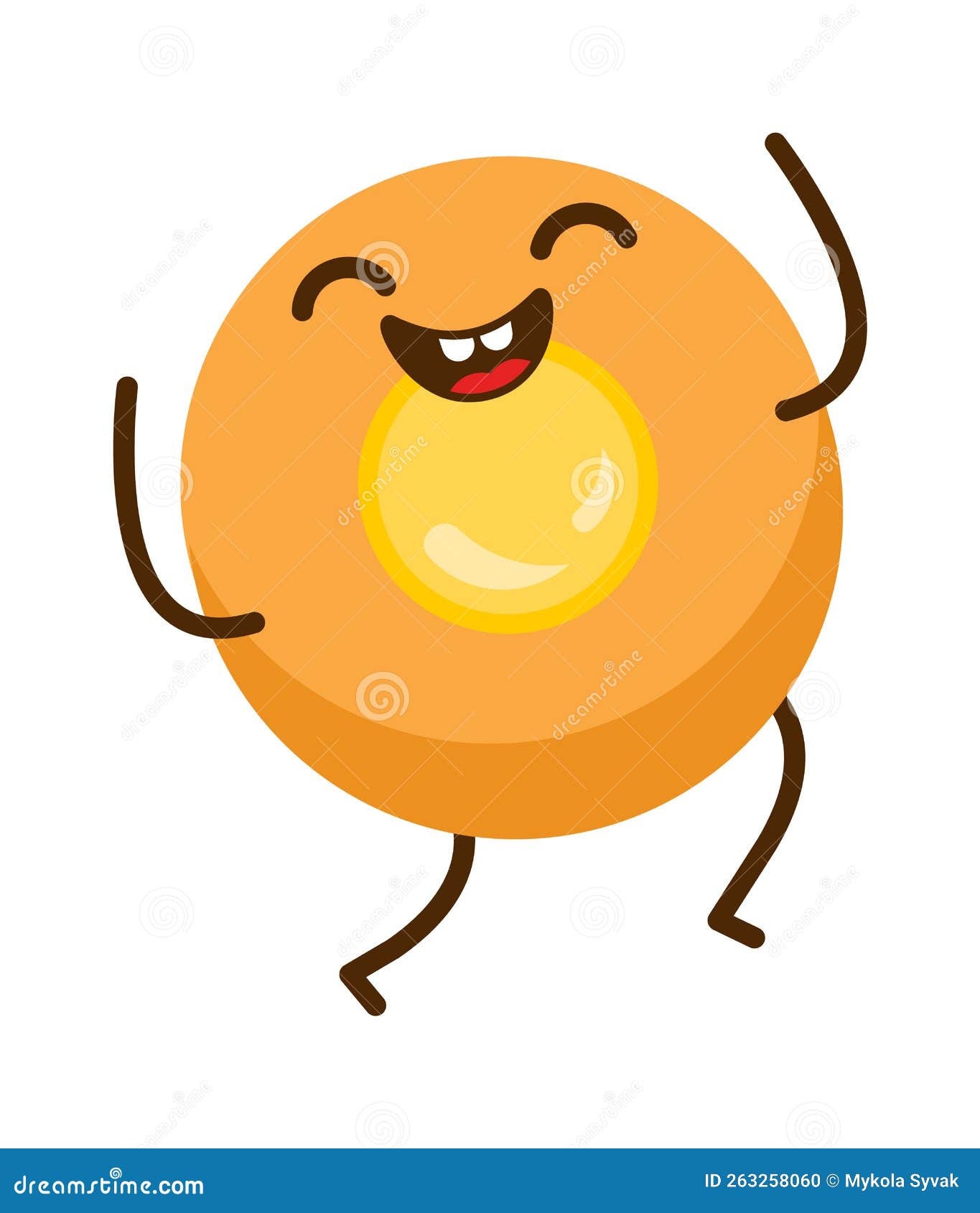 Cartoon Bun Character. Bakery Icon Stock Vector - Illustration of ...