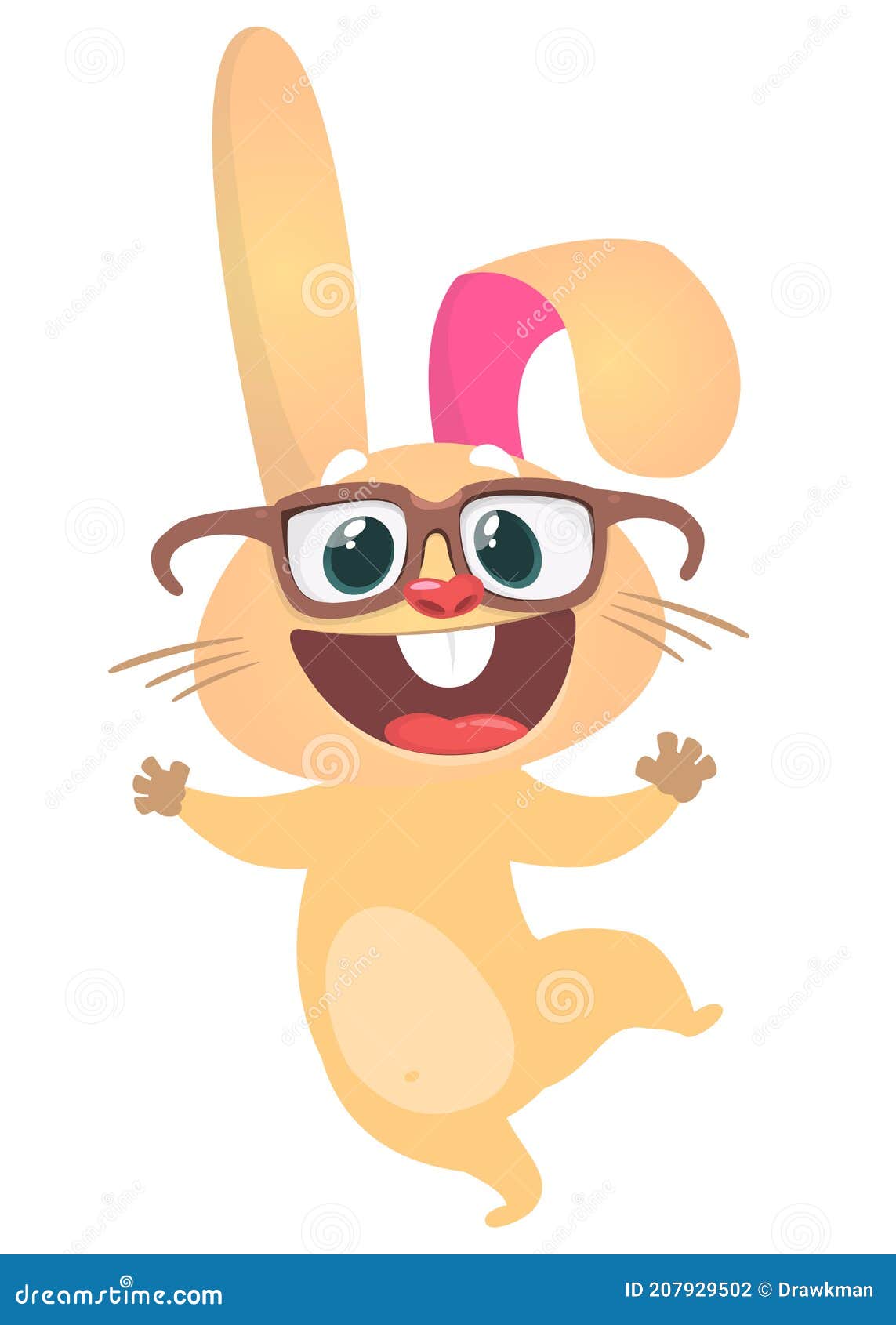 Cartoon Bunny Rabbit Character. Vector Illustration Stock Vector ...