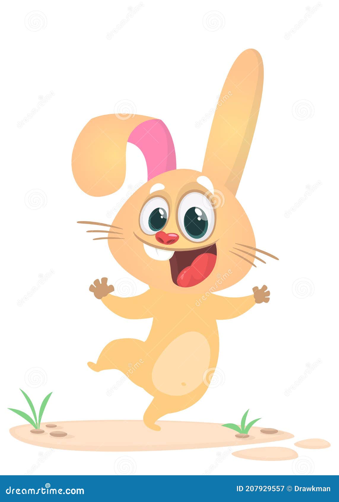 Cartoon Bunny Rabbit Character. Vector Illustration Stock Vector ...
