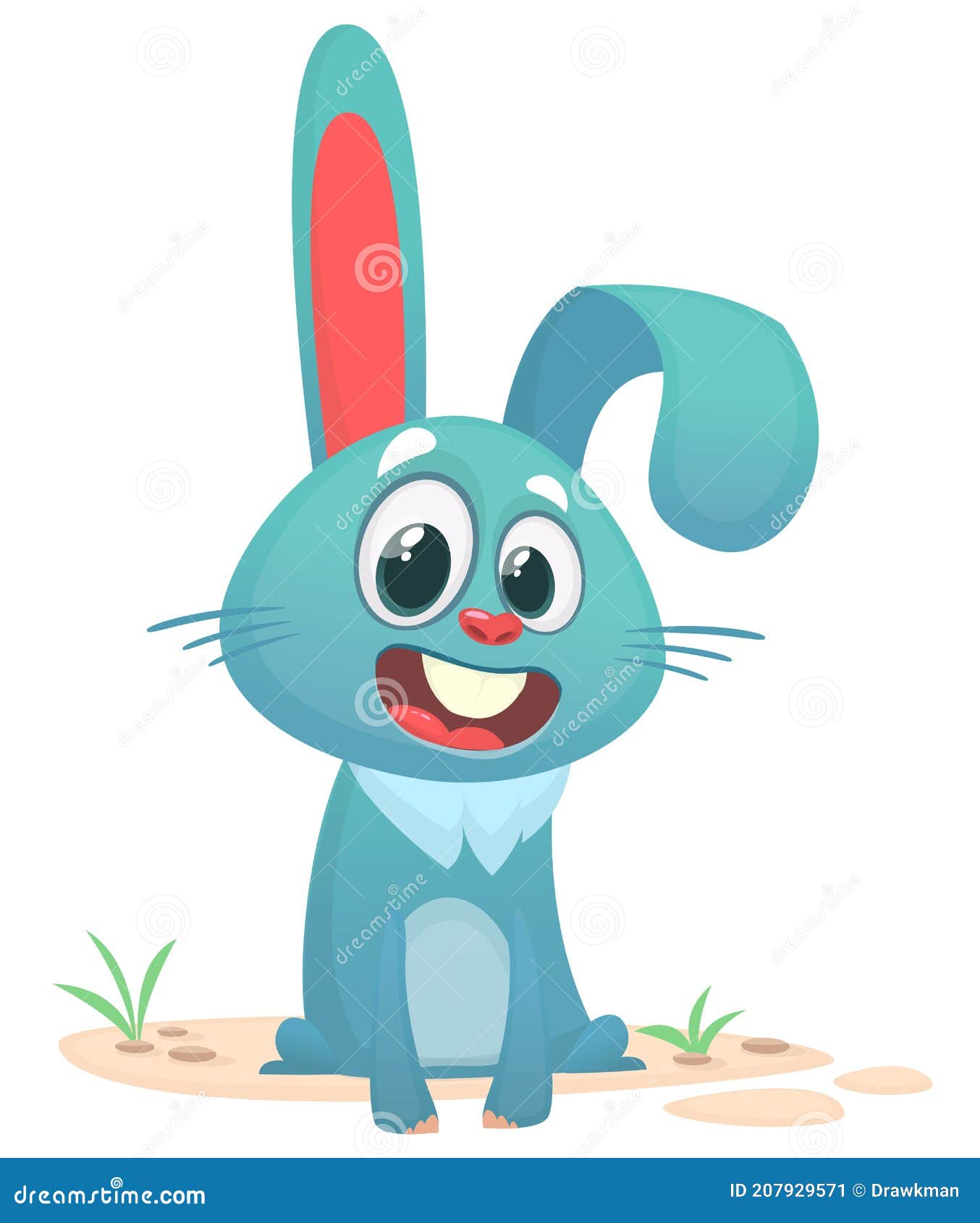 Cartoon Bunny Rabbit Character. Vector Illustration Stock Vector ...