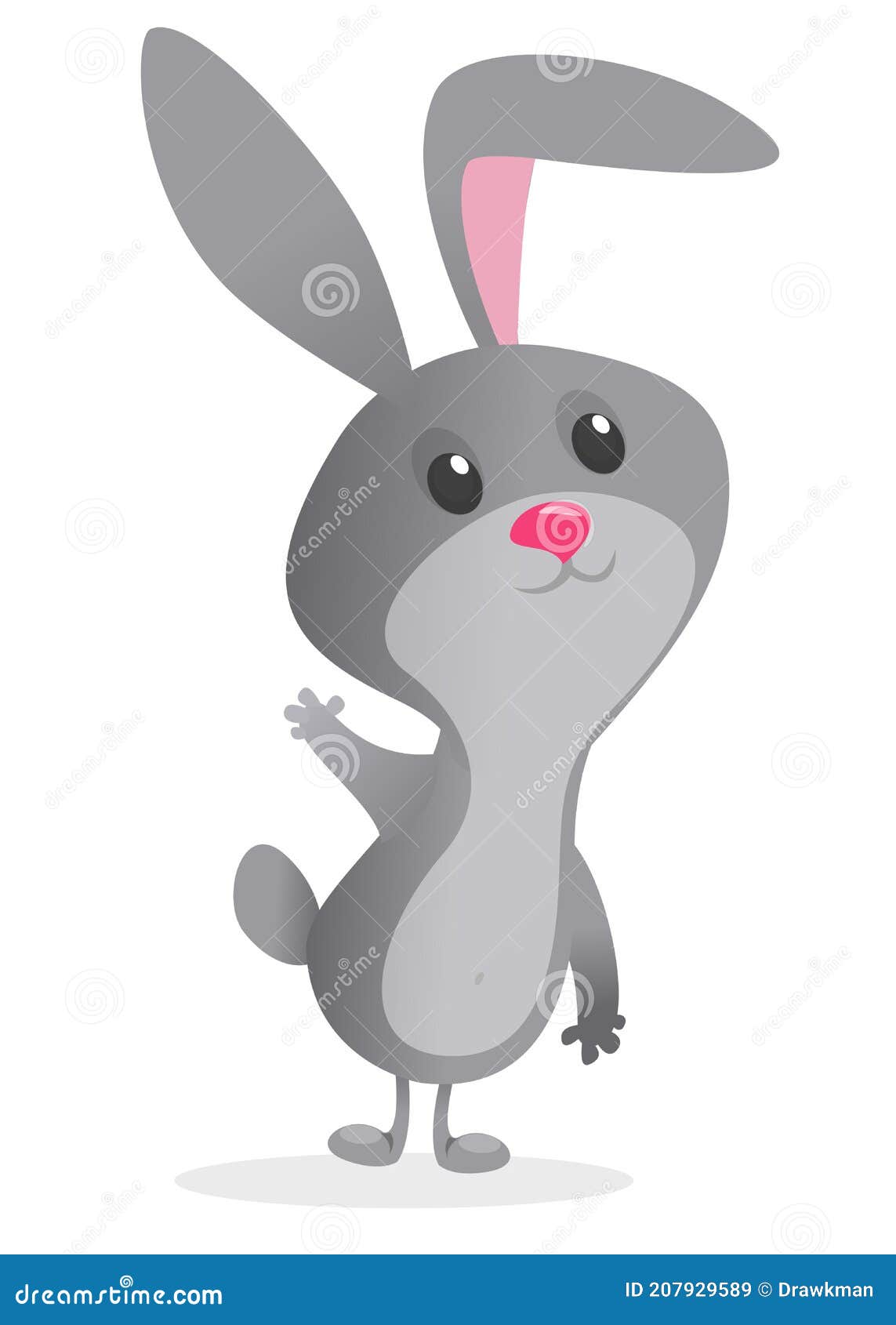 Cartoon Bunny Rabbit Character. Vector Illustration Stock Vector ...