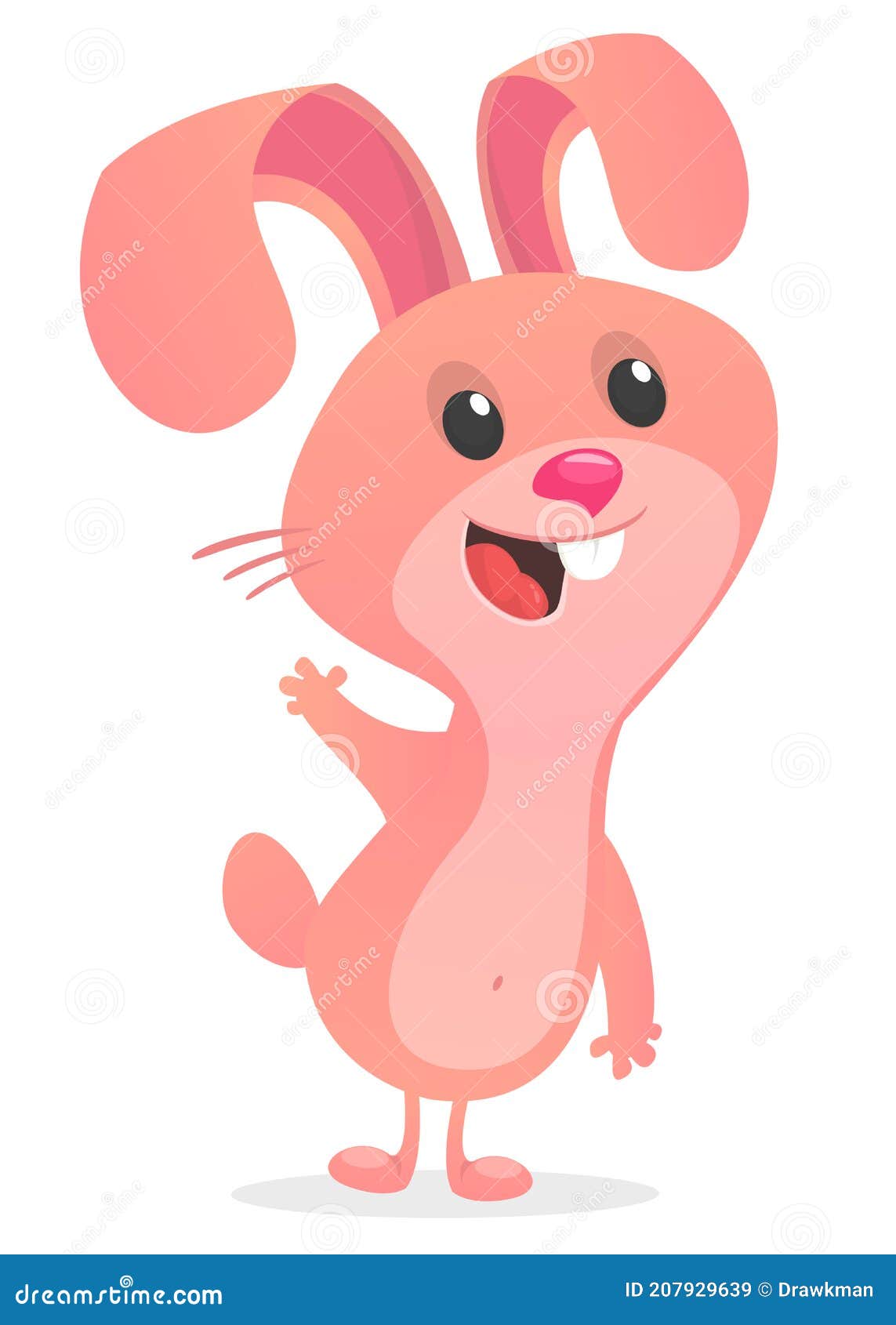 Cartoon Bunny Rabbit Character. Vector Illustration Stock Vector ...