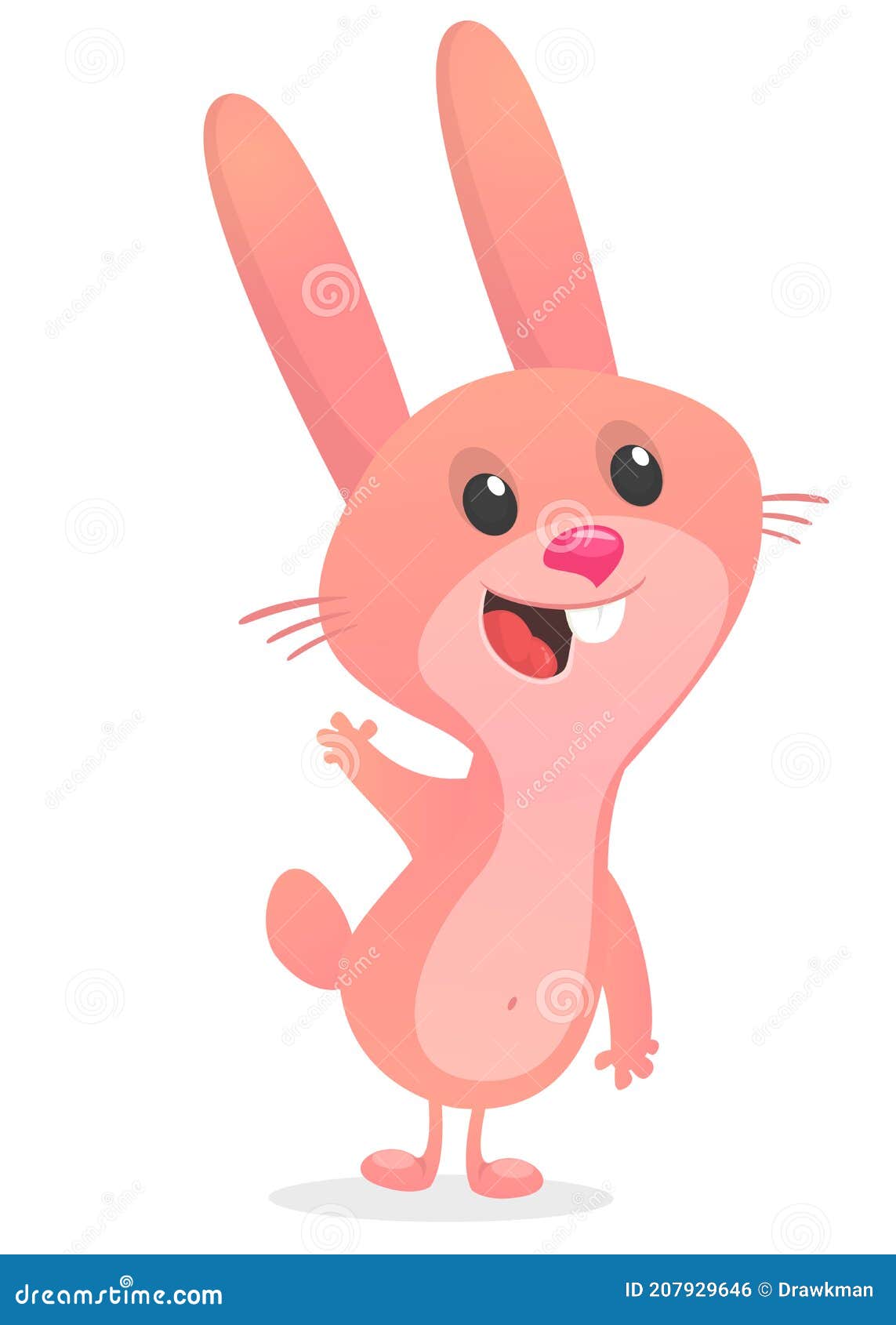Cartoon Bunny Rabbit Character. Vector Illustration Stock Vector ...