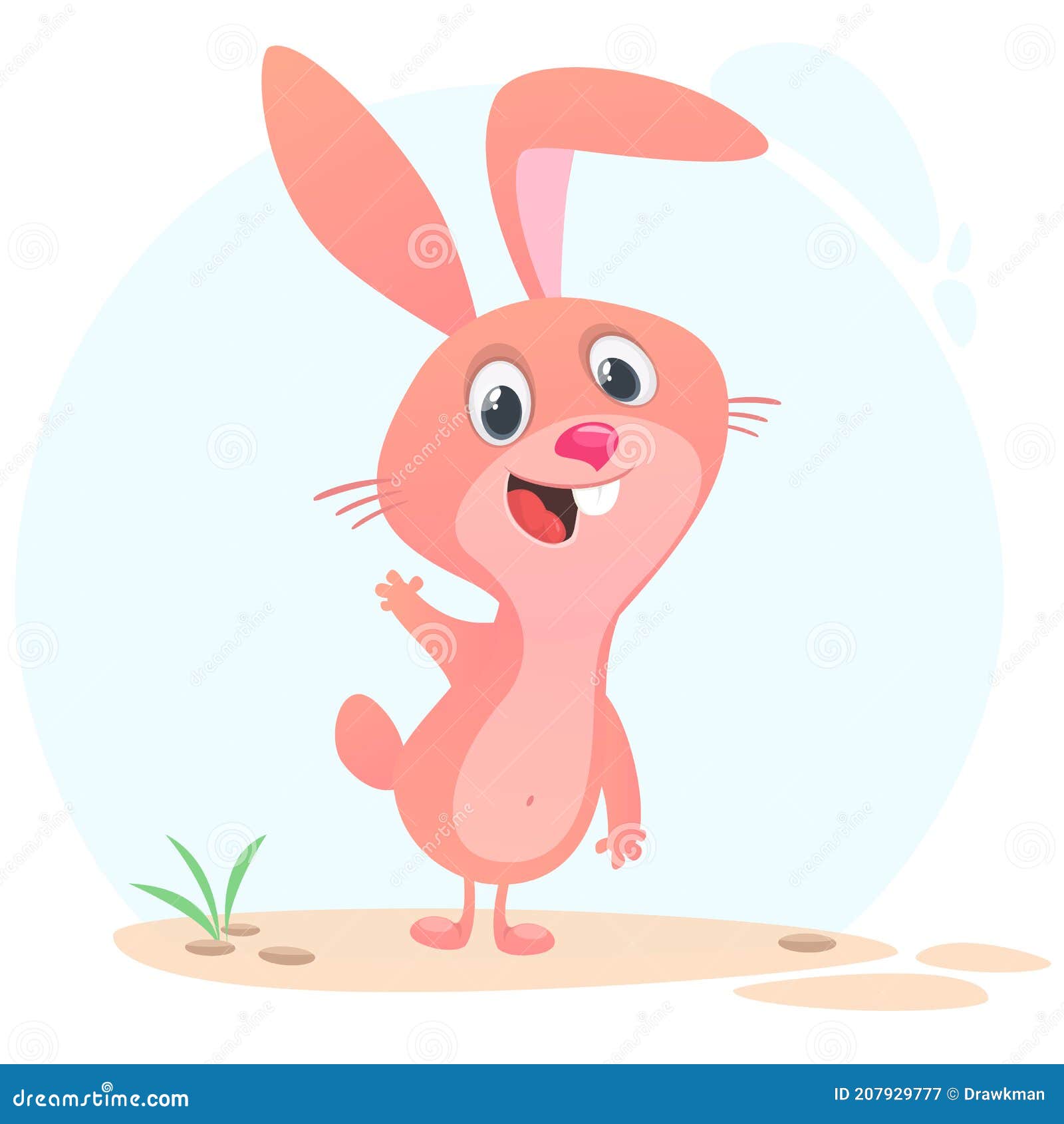 Cartoon Bunny Rabbit Character. Vector Illustration Stock Vector ...
