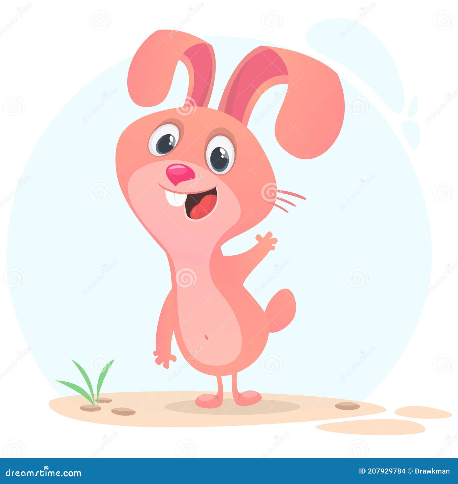Cartoon Bunny Rabbit Character. Vector Illustration Stock Vector ...