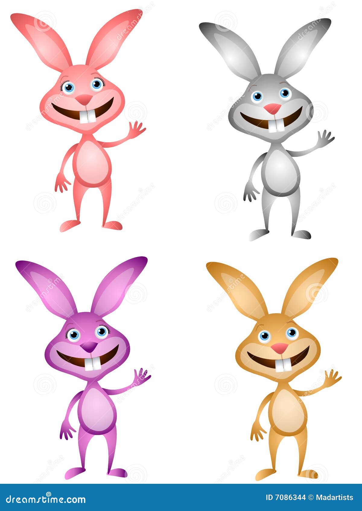 Cartoon Bunny Rabbits Stock Images - Image: 7086344