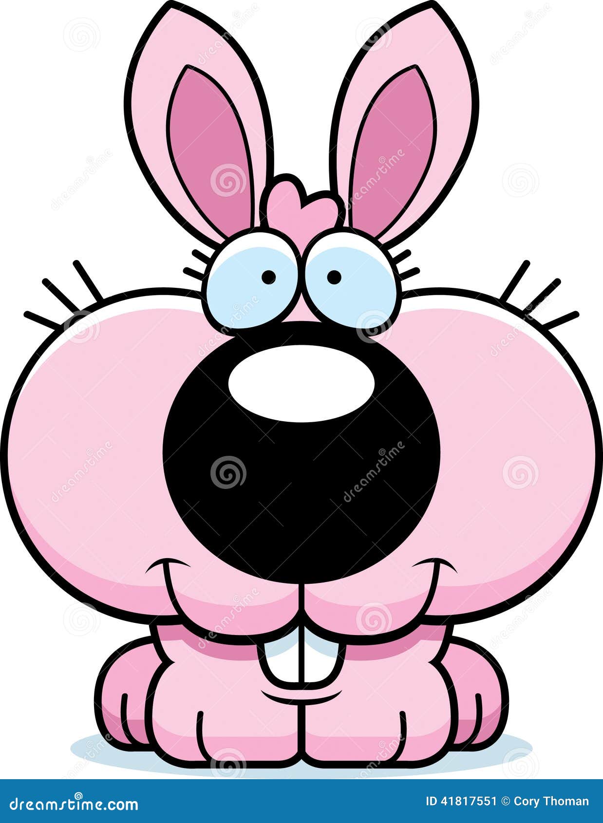 Cartoon Bunny Smiling stock vector. Illustration of little - 41817551