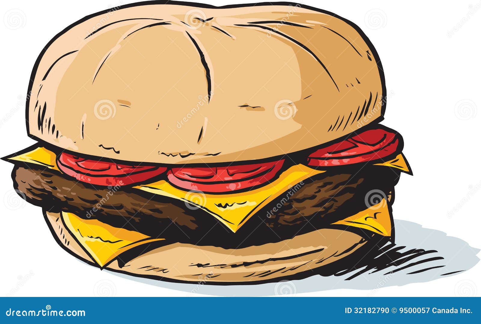 Cartoon burger stock vector. Illustration of condiments - 32182790