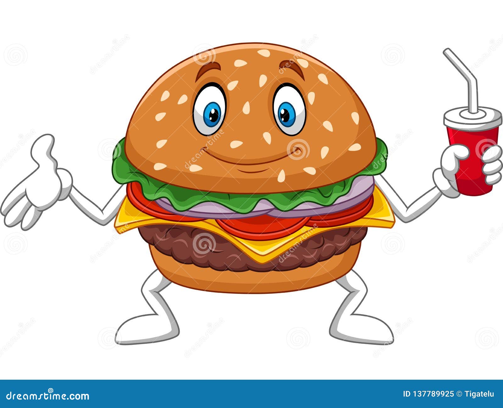 Cartoon Burger. Vector Illustration | CartoonDealer.com #177138140