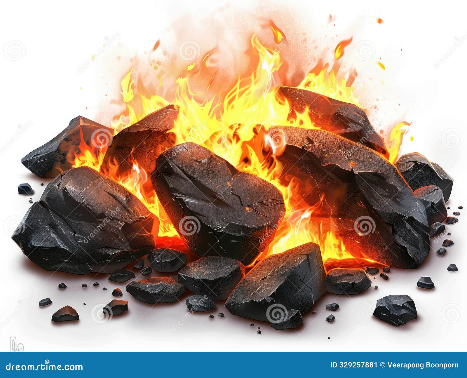 Burning Pyre With Rounded Sign To Celebrate Holika Dahan, Vector ...
