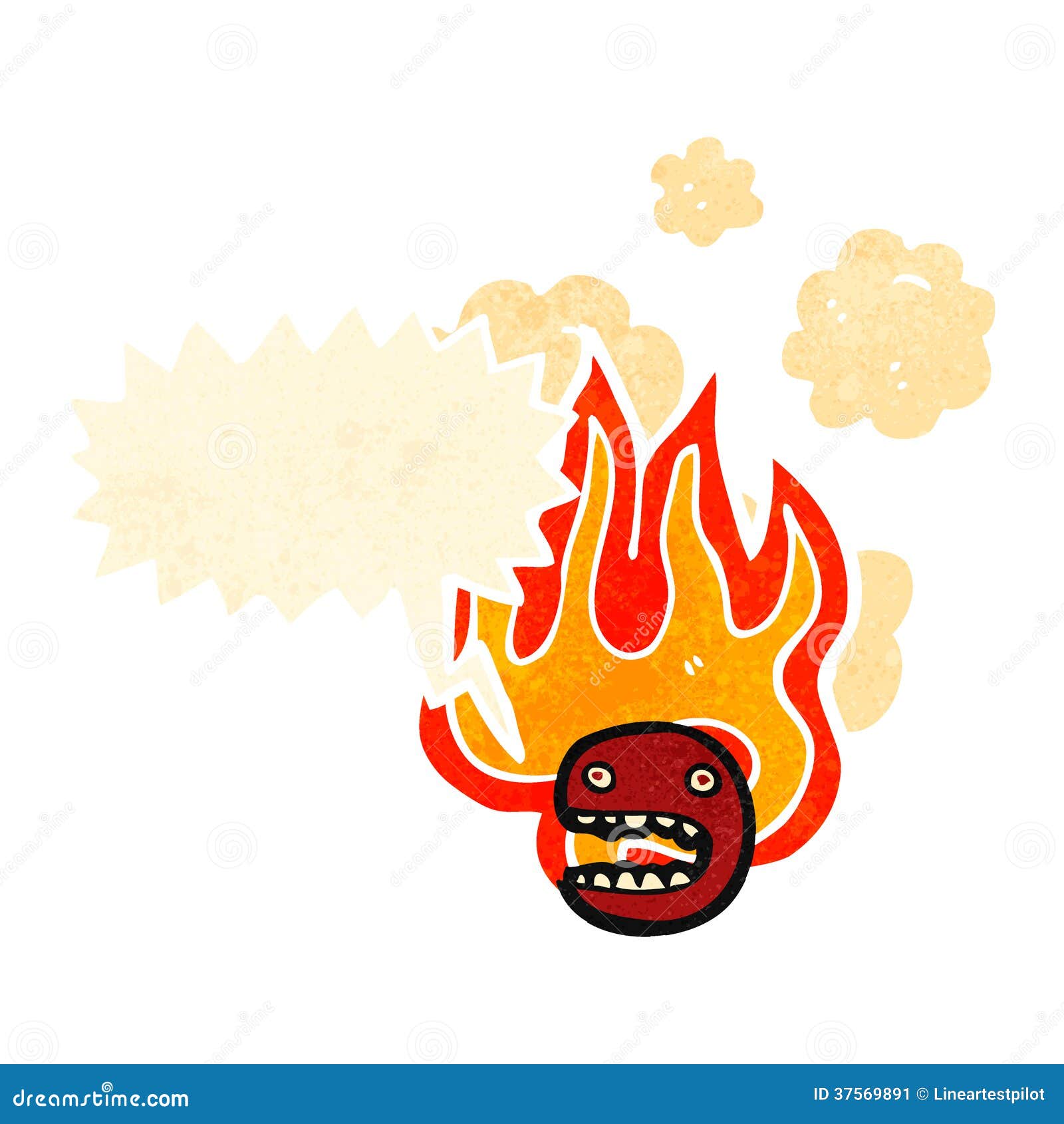 Cartoon Burning Face Symbol Stock Vector - Illustration of cartoon ...