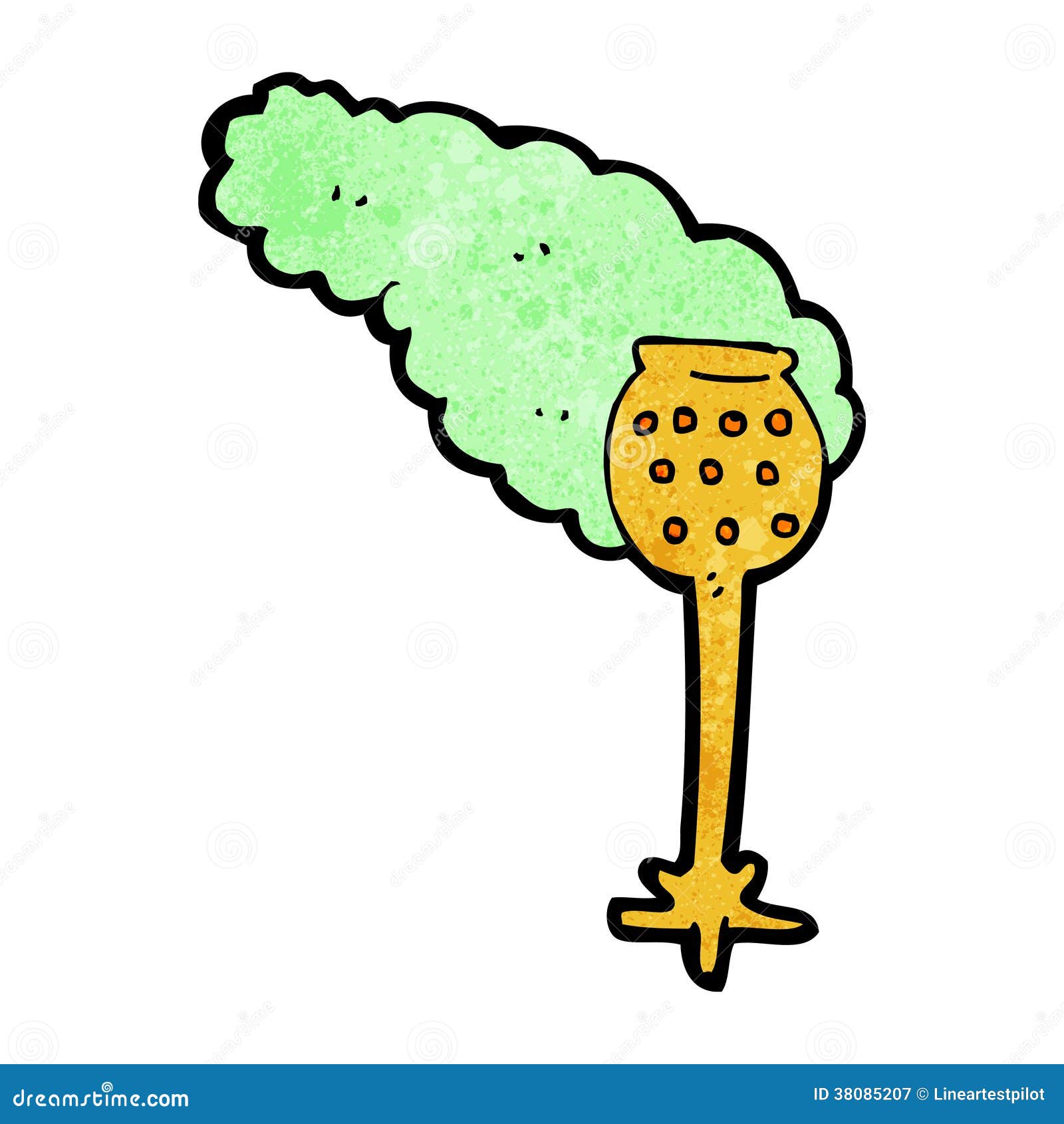 Cartoon burning incense stock vector. Illustration of artwork - 38085207