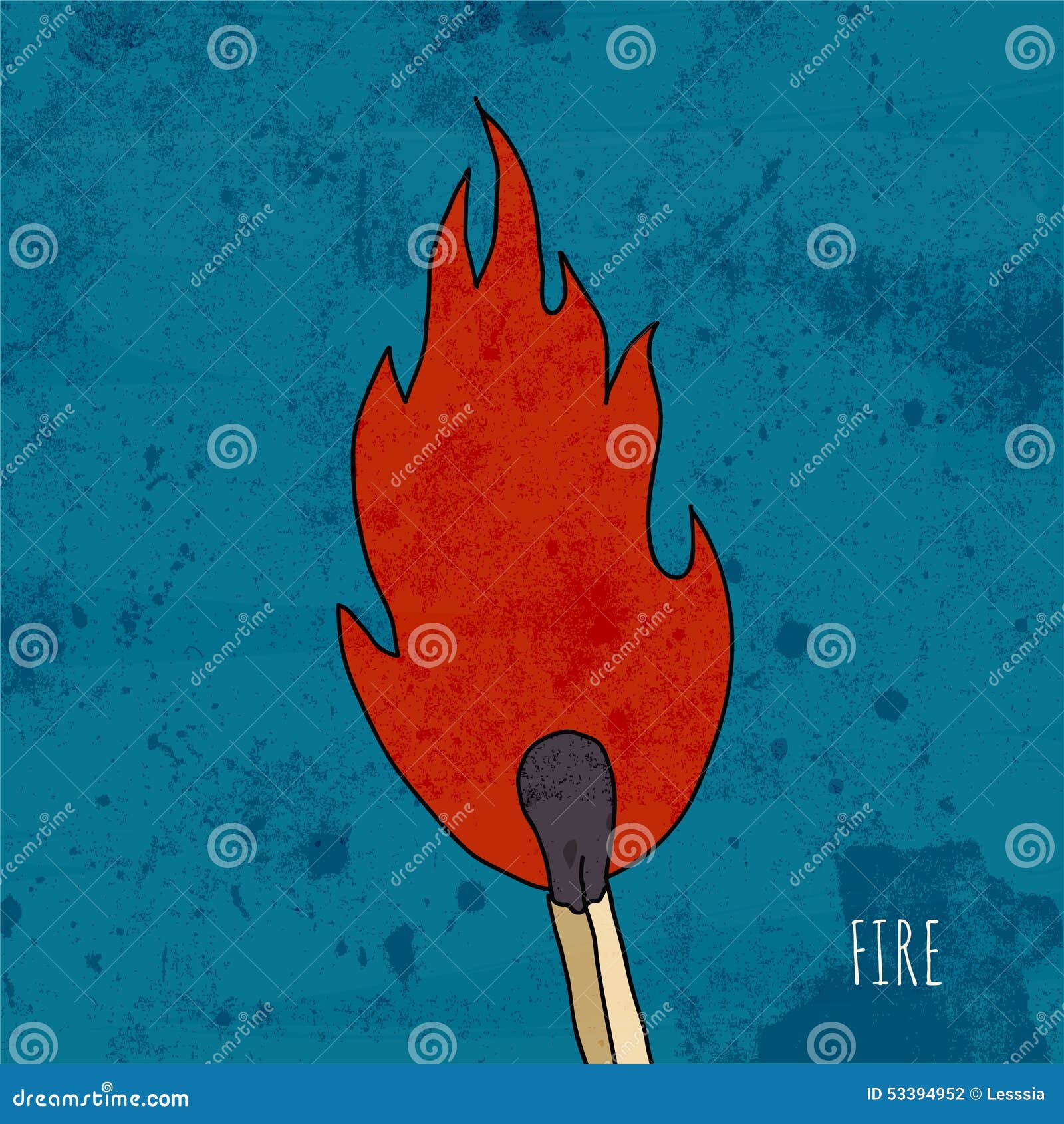 Cartoon Burning Bonfire Hot Blazing Fire Flame Vector Illustration ...