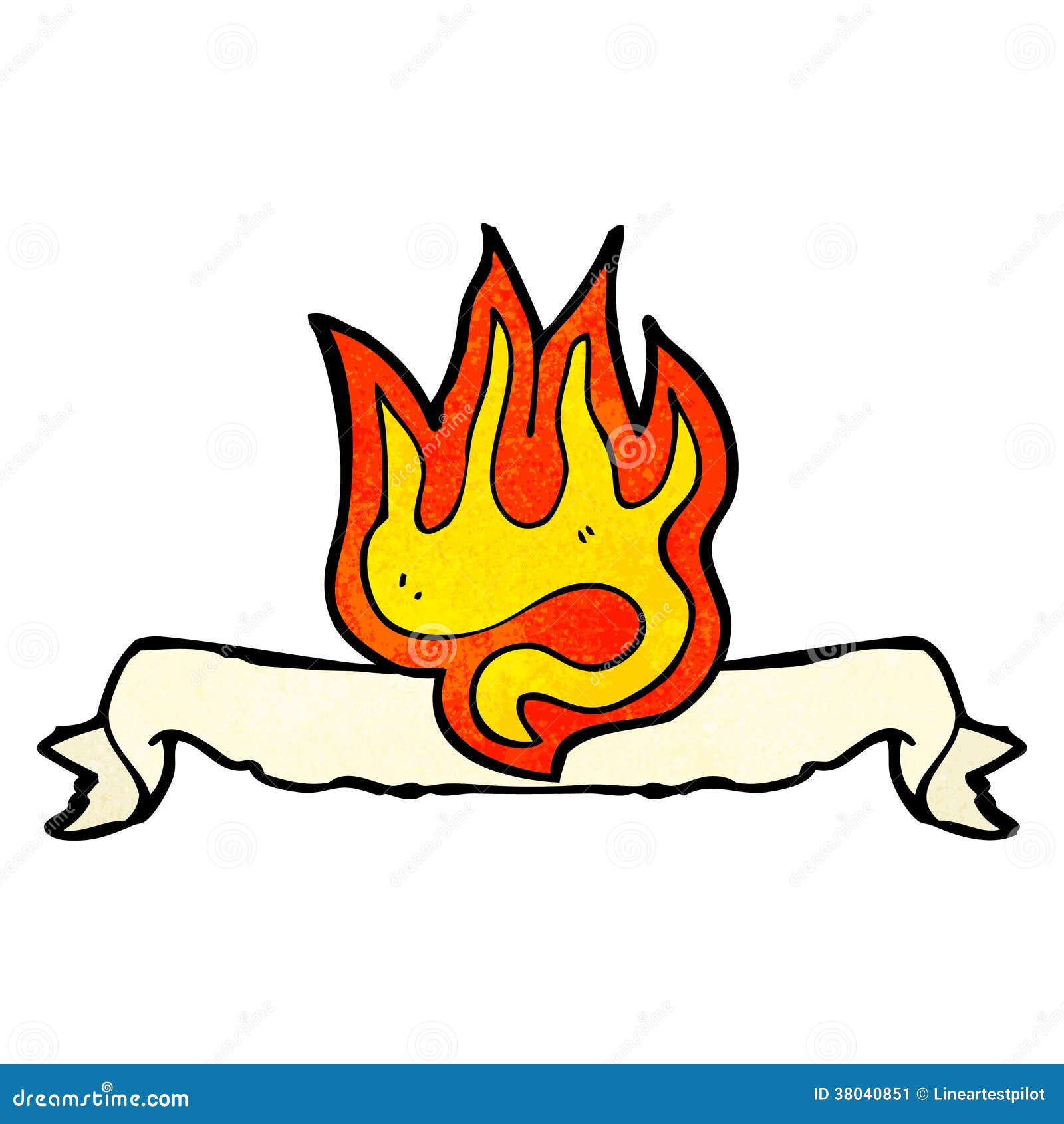 Cartoon burning scroll stock vector. Illustration of clip - 38040851