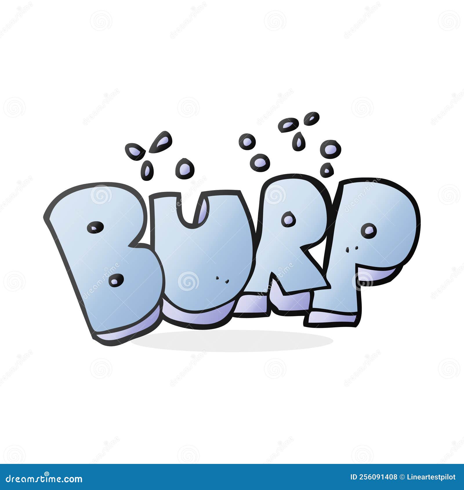 Cartoon Burp Text Picture. Image: 256091408