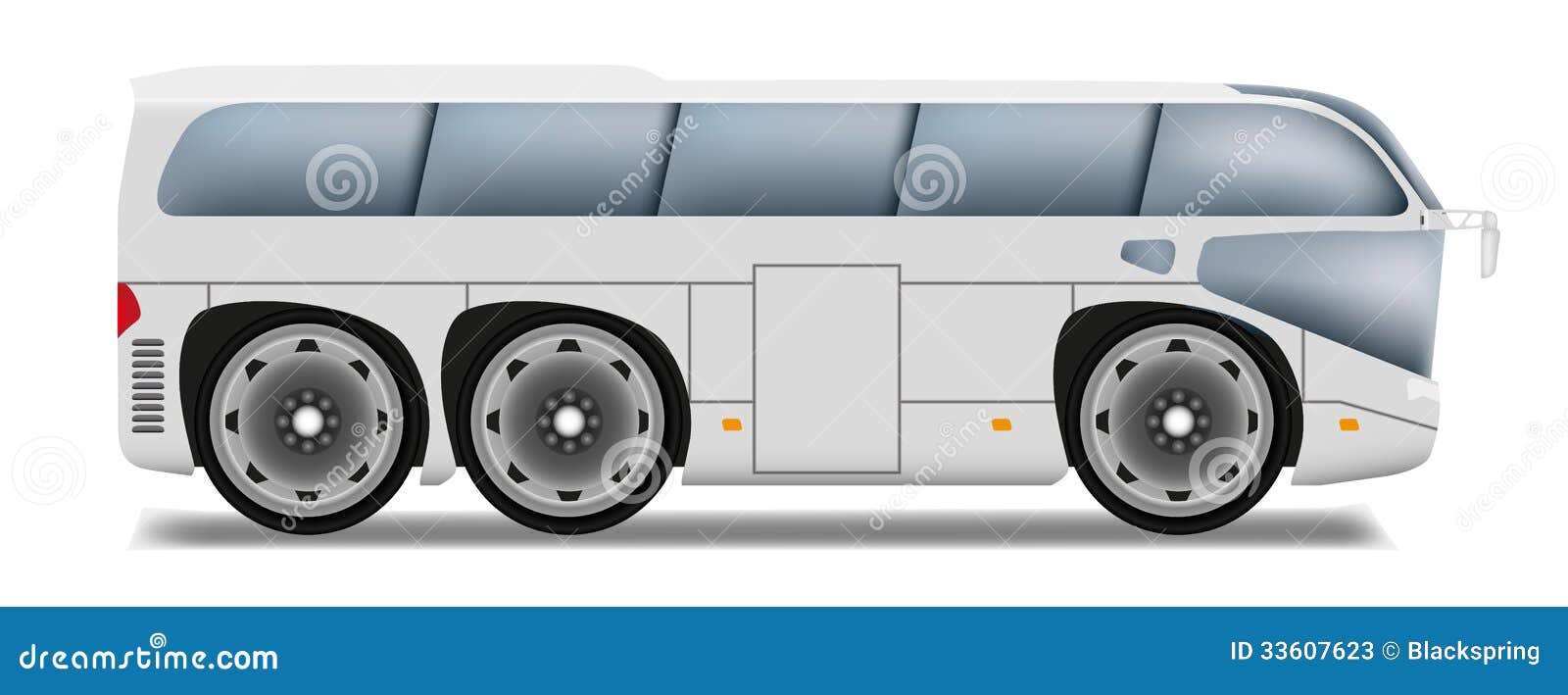 Cartoon Bus with Big Wheels Stock Vector - Illustration of ...