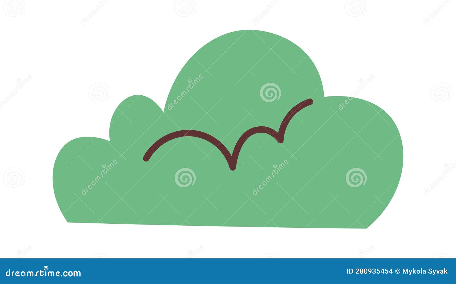 Cartoon Bush Plant stock vector. Illustration of bush - 280935454