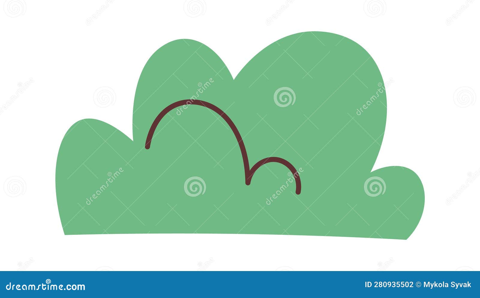 Cartoon Bush Plant stock vector. Illustration of nature - 280935502