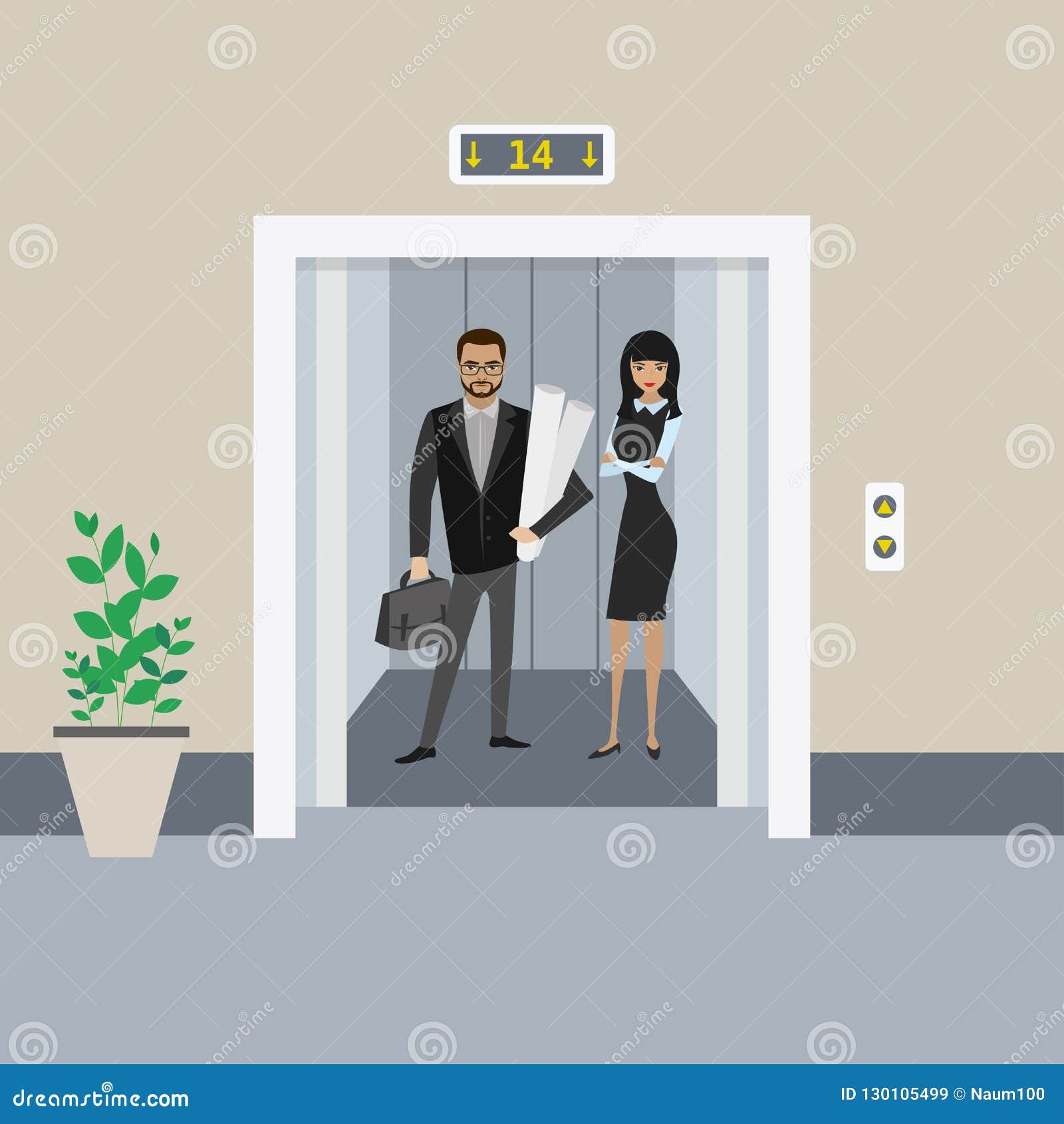 Cartoon Elevator Cardboard Boxes Stock Illustration | CartoonDealer.com ...